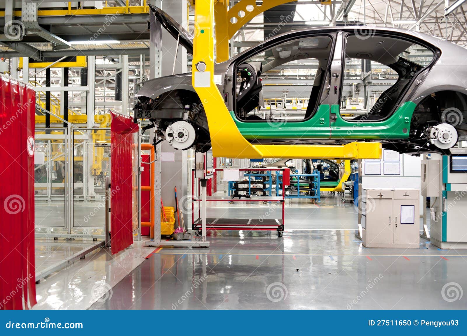 Automobile assembly shop stock photo. Image of pipes - 27511650