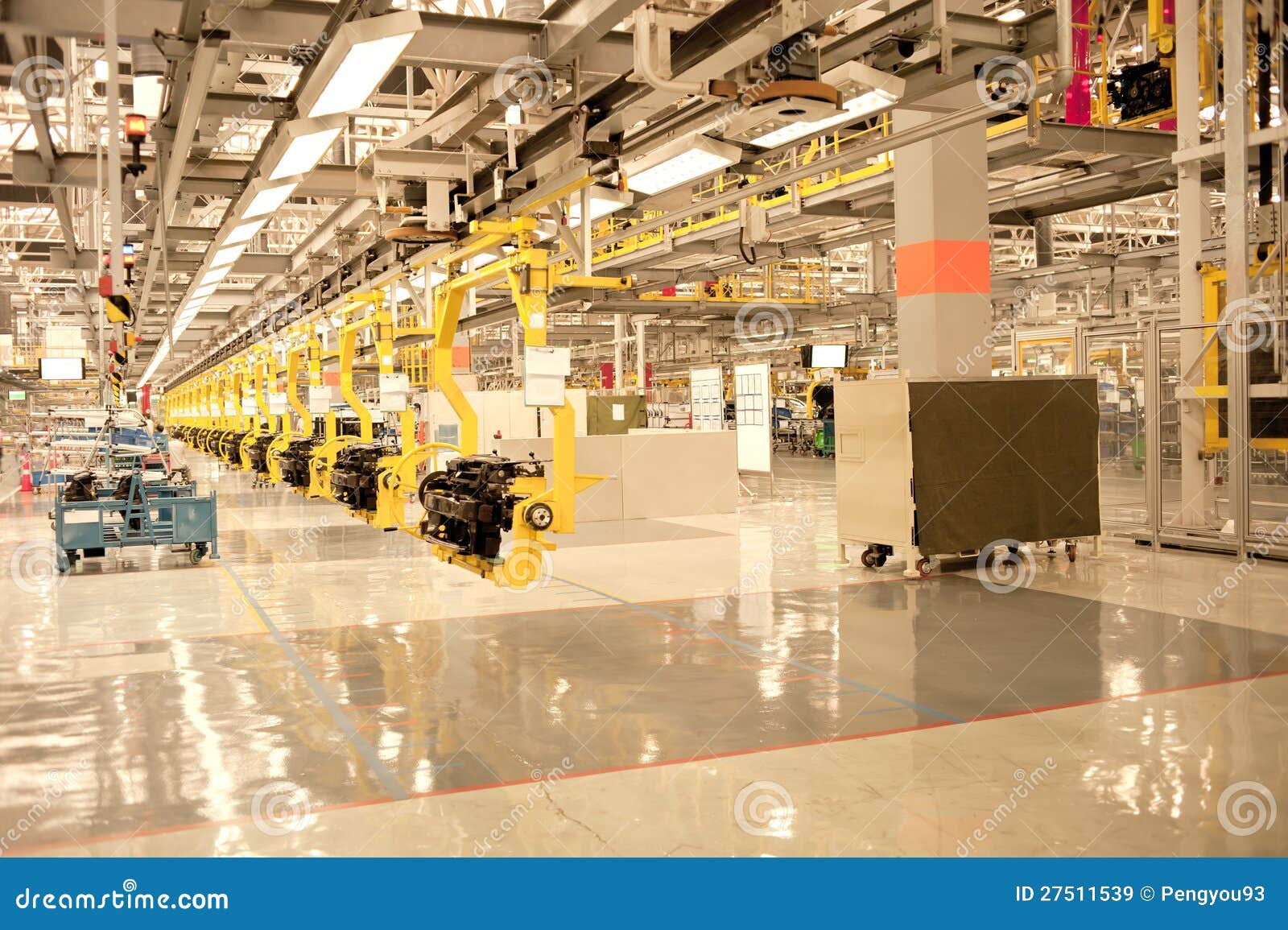 Automobile Assembly Shop Panorama Stock Image - Image of workshop ...