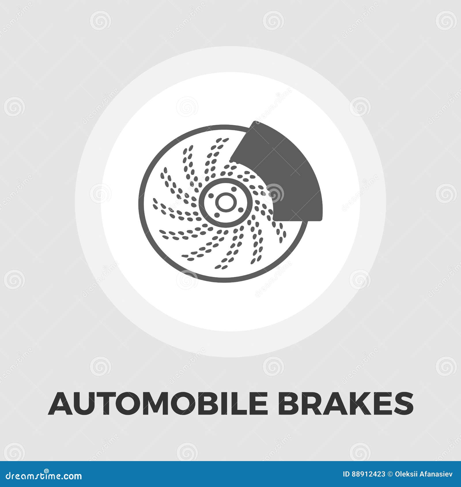 Automobile Brakes Flat Icon Stock Vector - Illustration of stop, disk ...