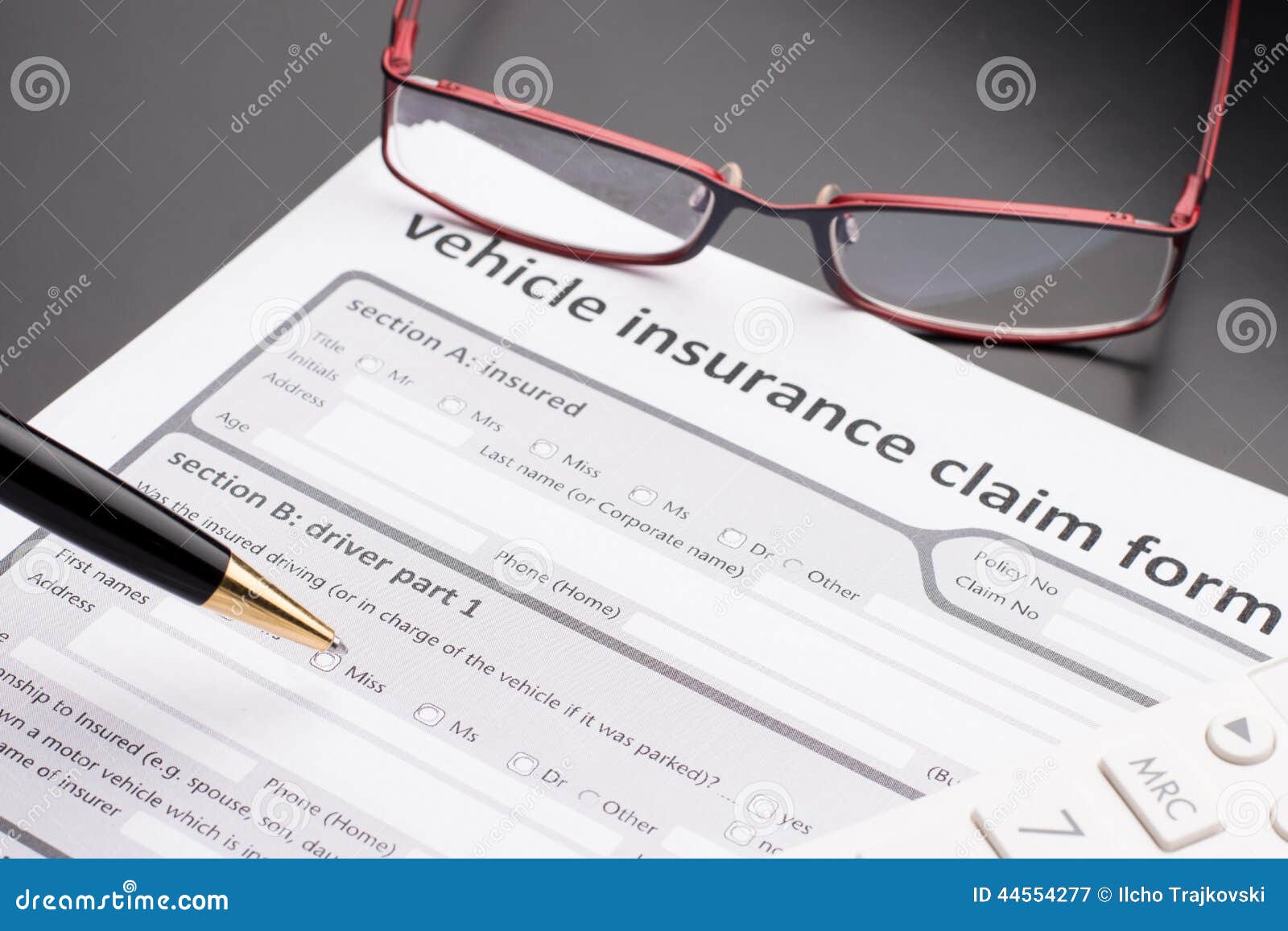 Automobile, Car Insurance Policy Stock Image - Image of contract, form ...