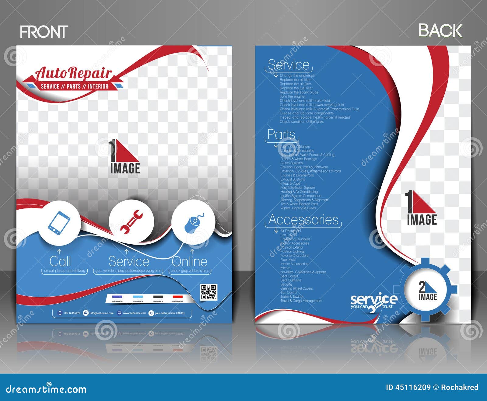 Automobile Center Flyer stock vector. Illustration of automotive - 45116209