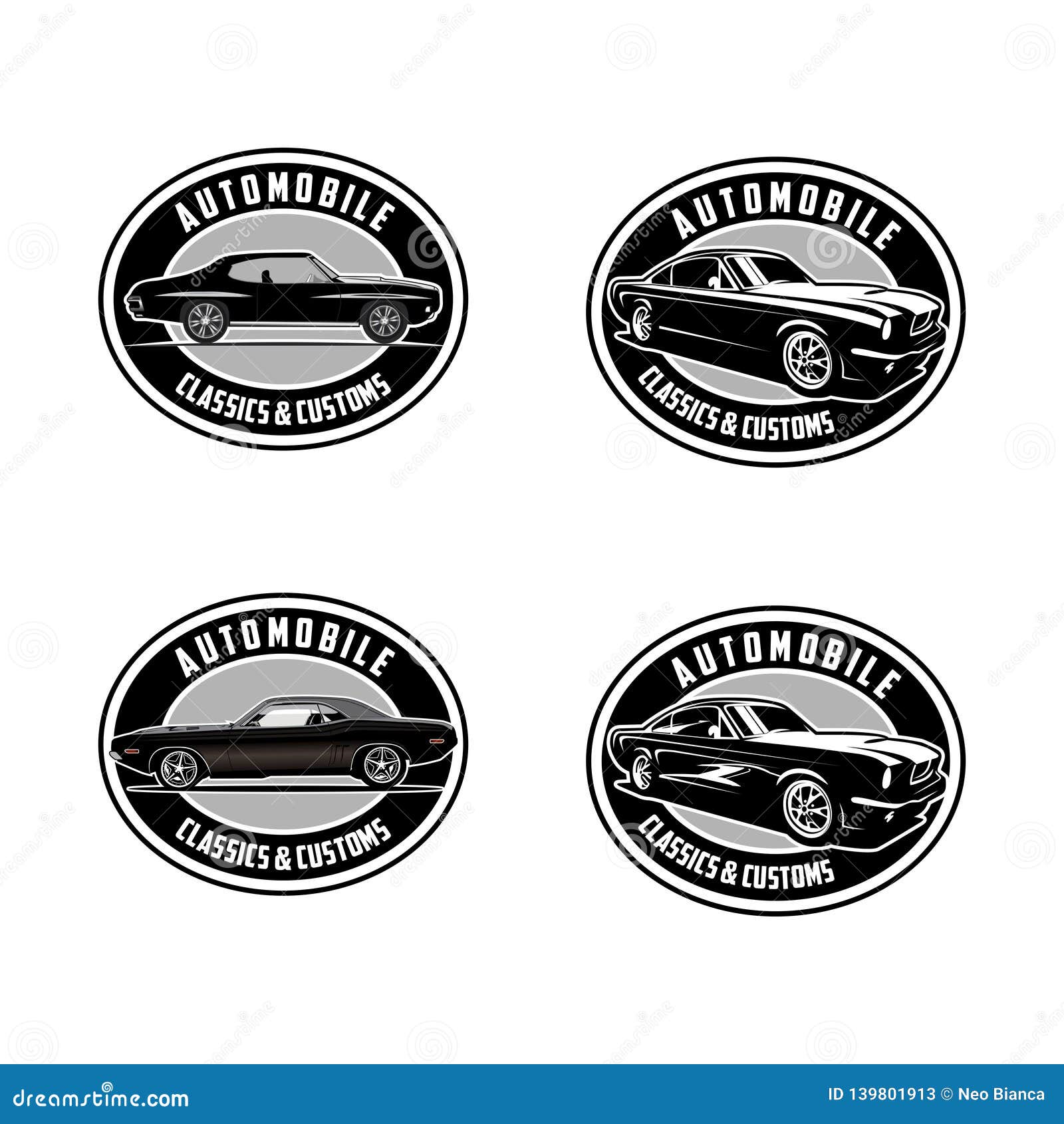 Automobile and Custom Logo Vector Stock Vector - Illustration of ...