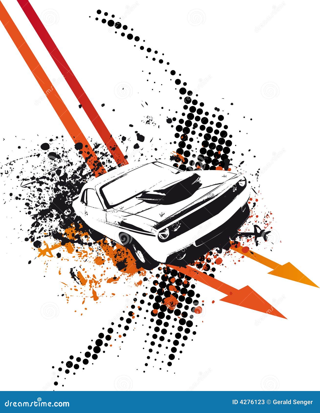 Automobile della freccia illustrazione vettoriale. Illustrazione di ...