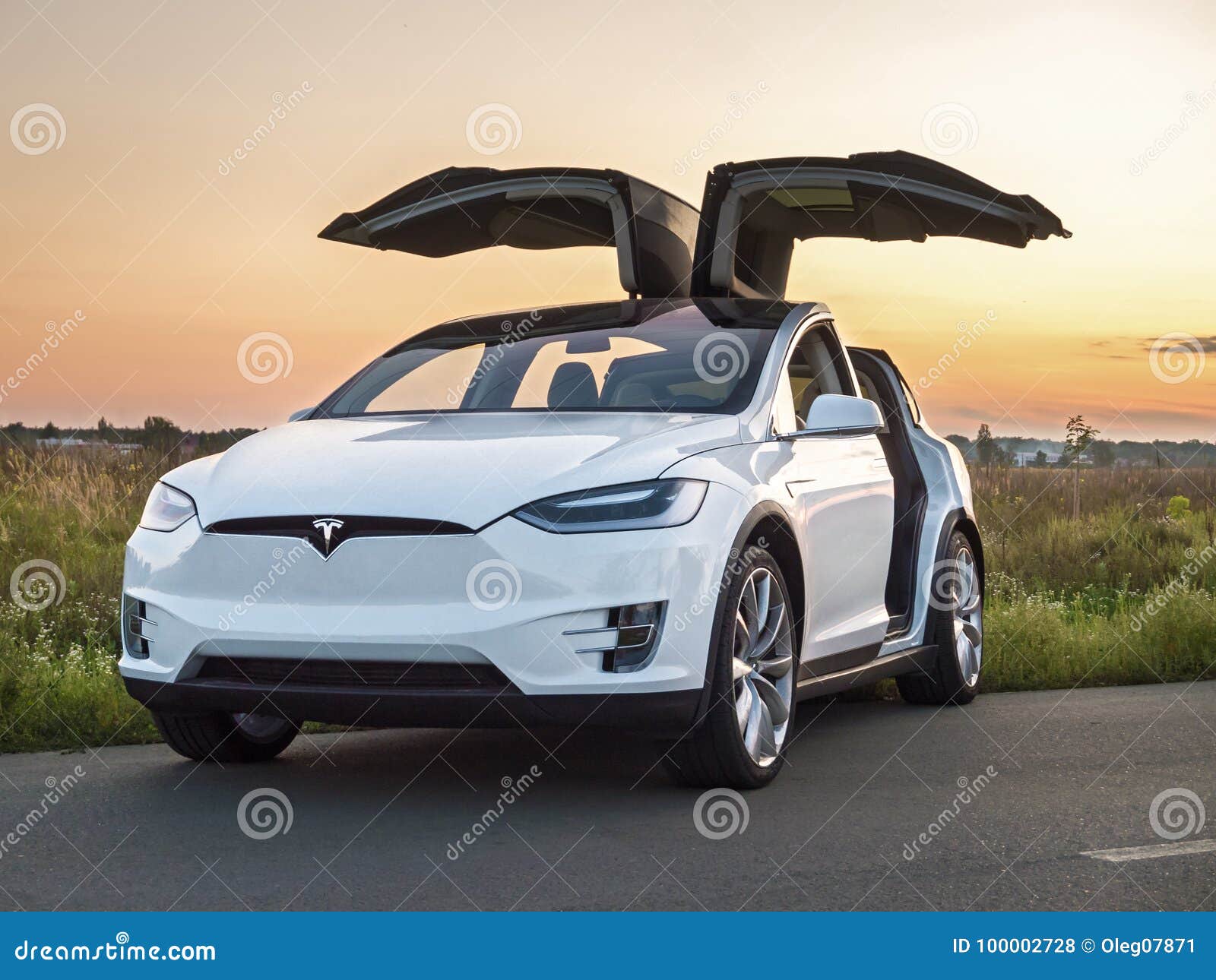 Automobile Elettrica Di Tesla Fotografia Stock Editoriale - Immagine di ...