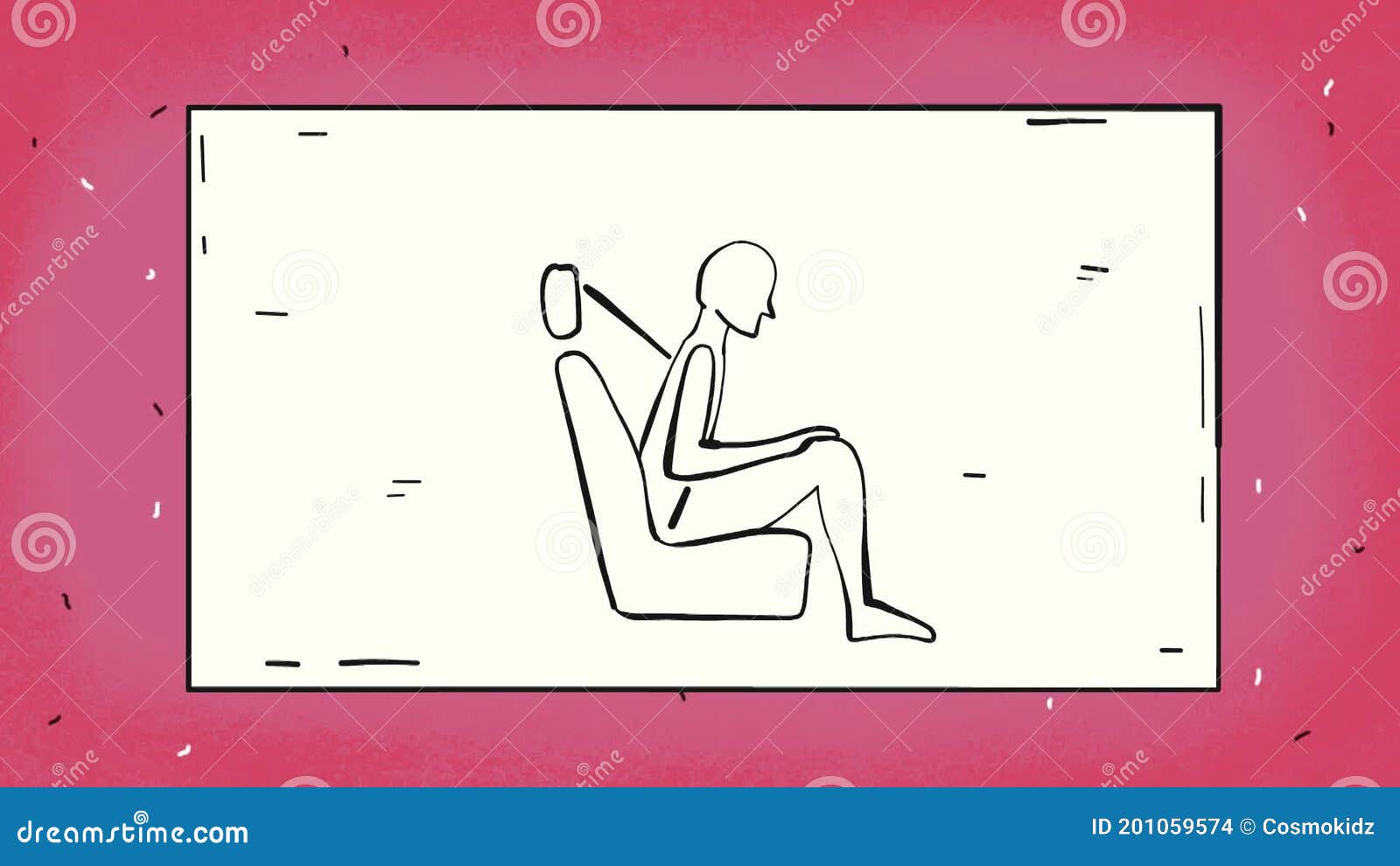 Automobile Hard Braking Cartoon Animation Stock Footage - Video of ...