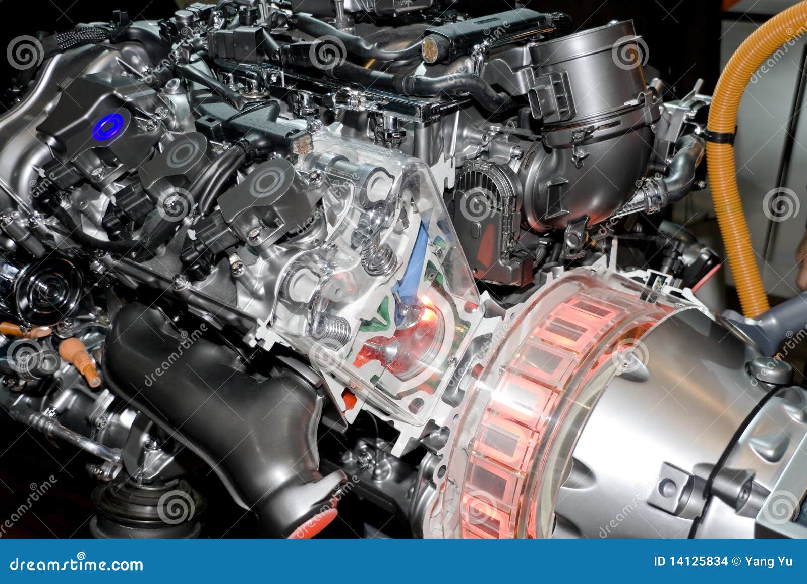 Automobile Hybrid Engine stock photo. Image of demonstration - 14125834