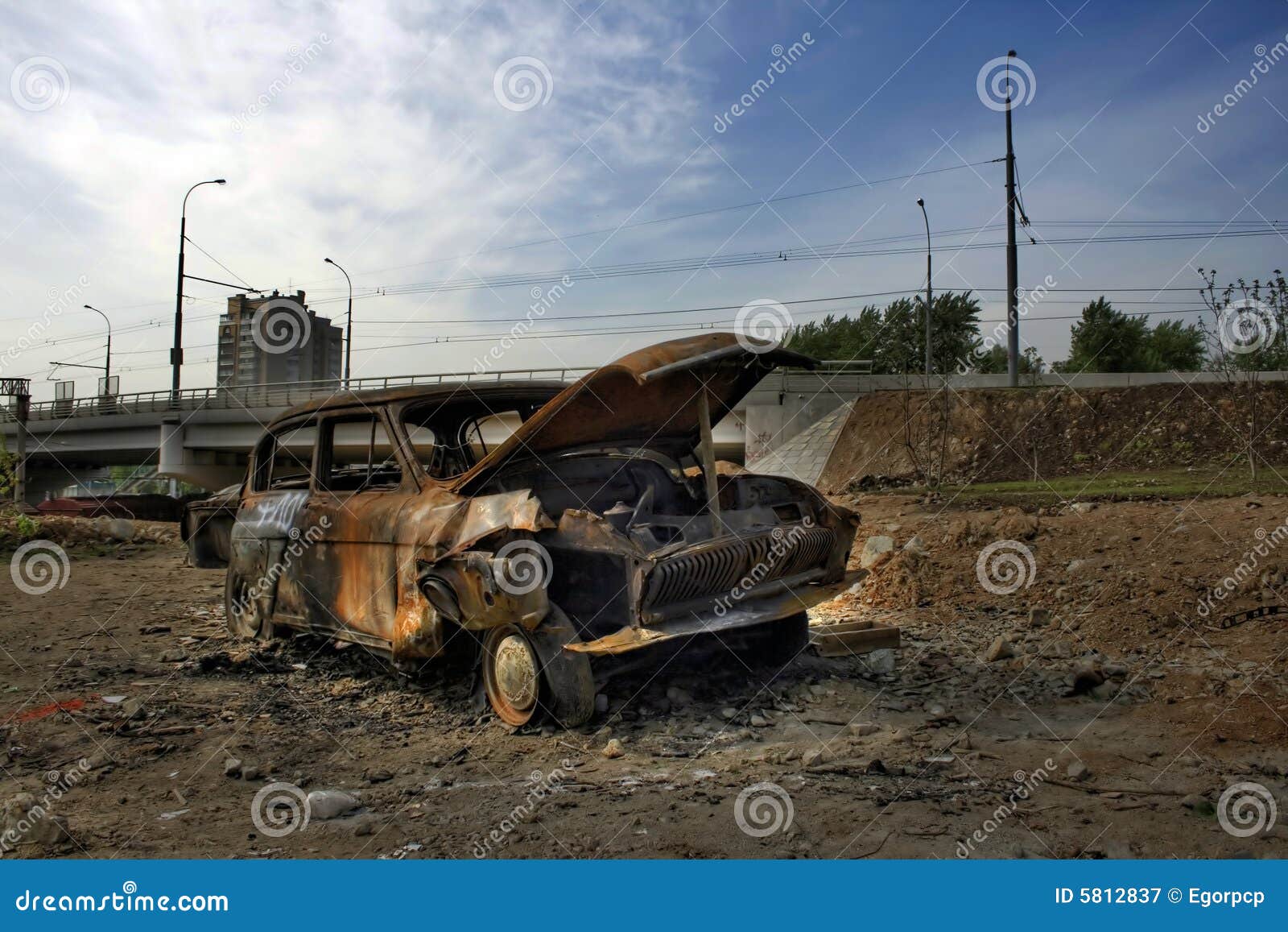 Automobile Junk stock image. Image of crashed, dirt, abandoned - 5812837