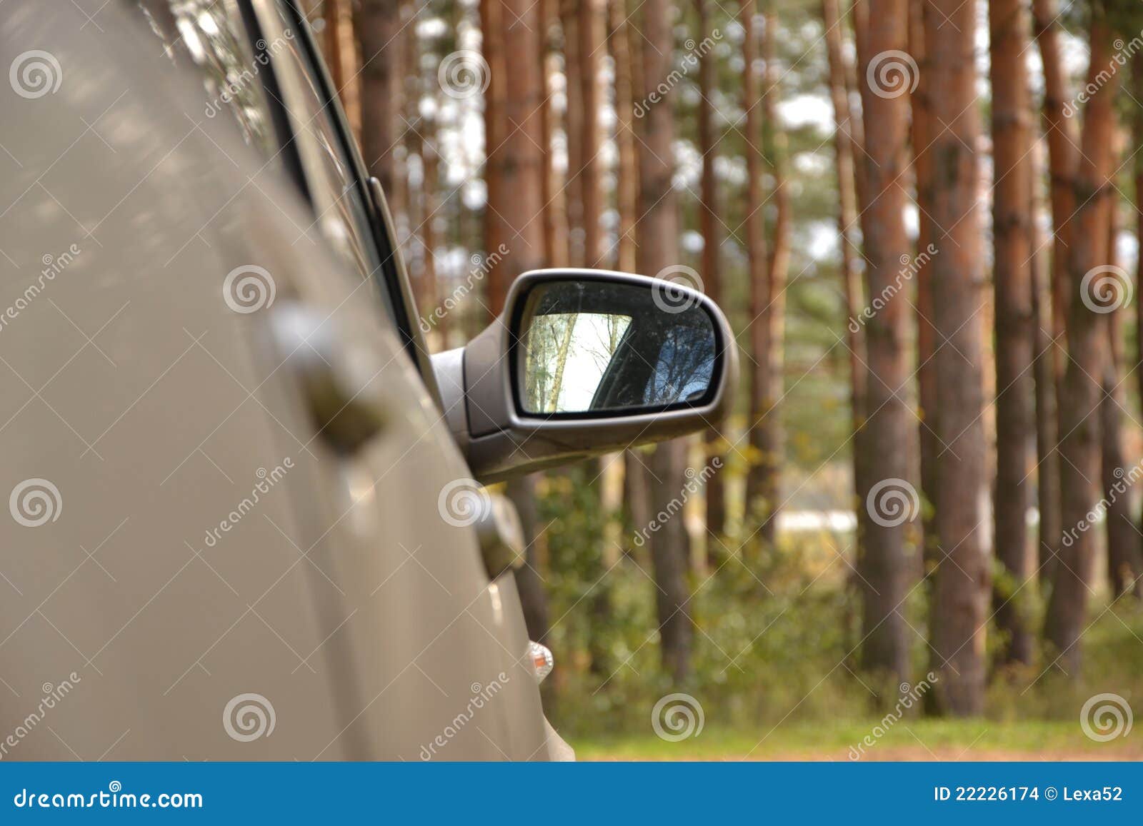 Automobile lateral mirror stock photo. Image of field - 22226174