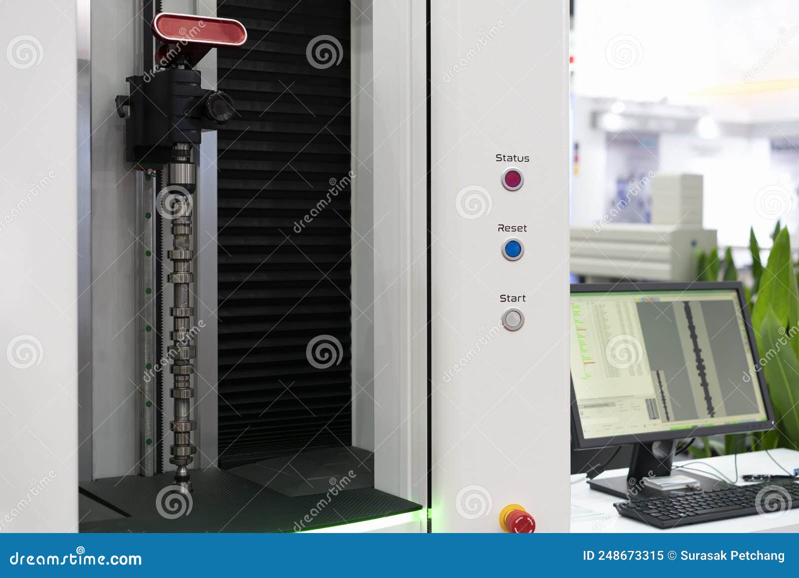 Automobile Part Cylindrical Cam Shaft during Setup on High Technology ...