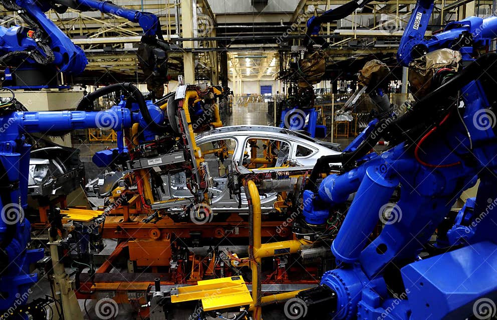 Automobile production stock photo. Image of steel, assembly - 16345010