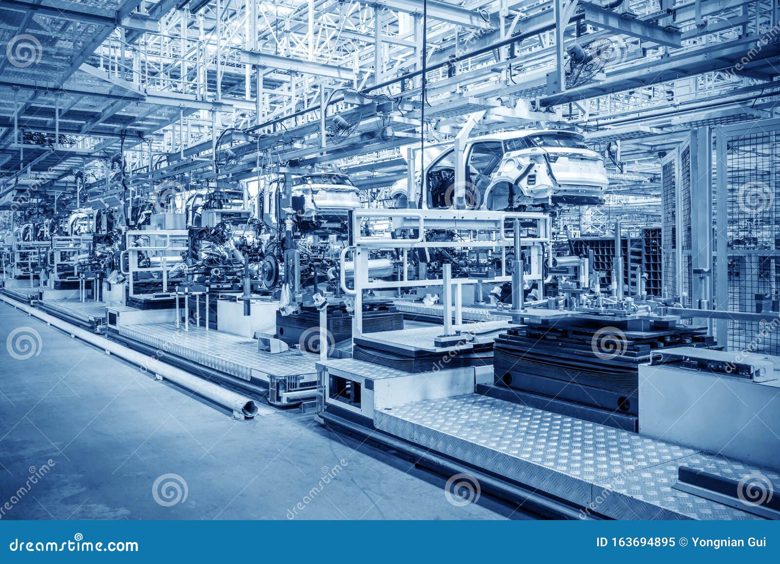 Automobile production line stock image. Image of assemble - 163694895
