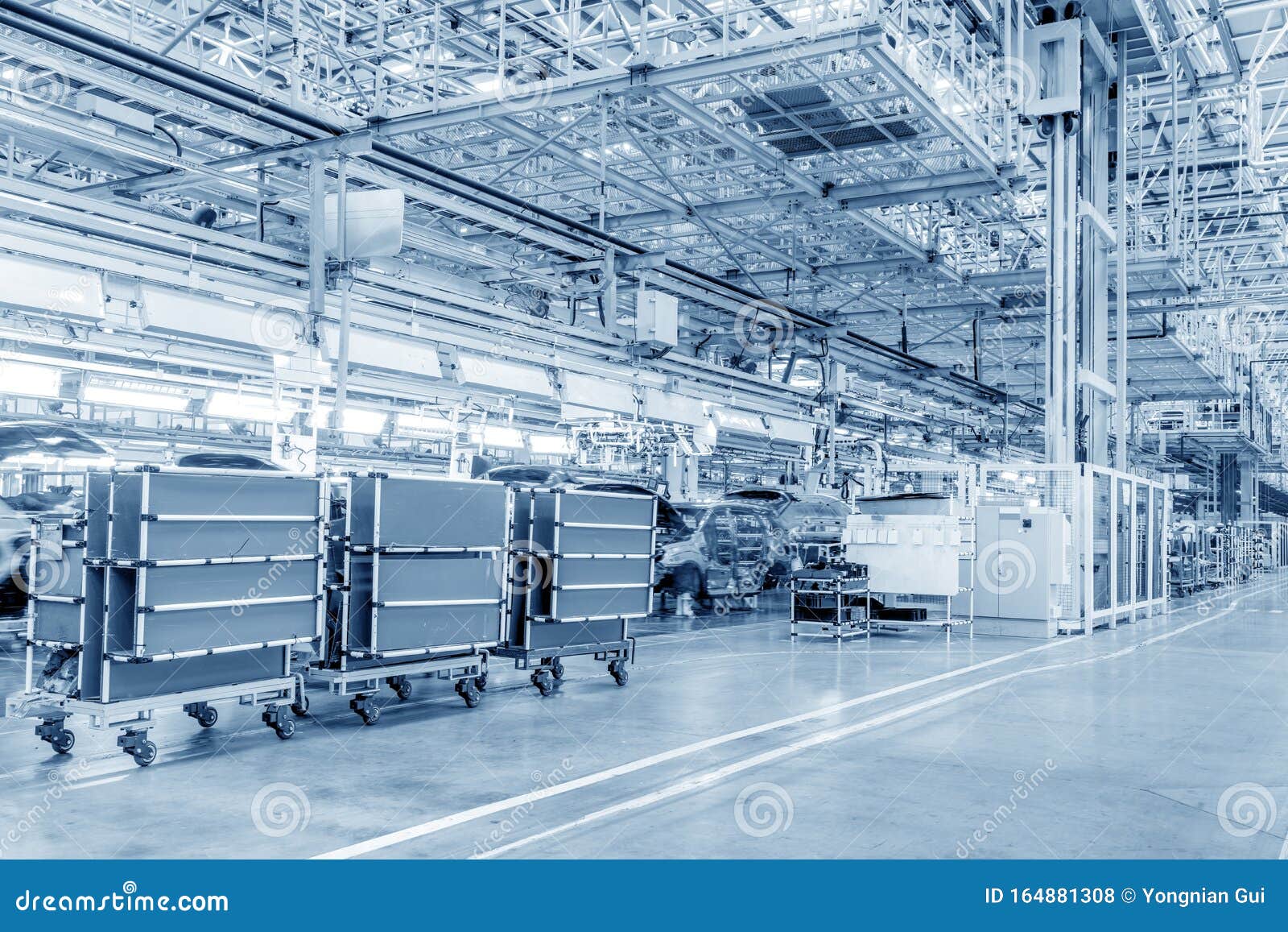 Automobile production line stock photo. Image of equipment - 164881308