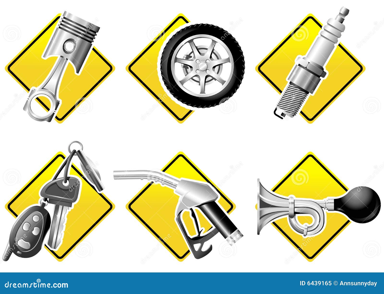 Automobile and Racing Icons Stock Vector - Illustration of signaling ...