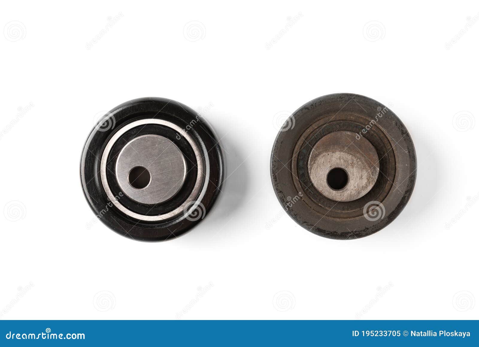 Automobile Roller Timing System Engine Isolated on White Background ...