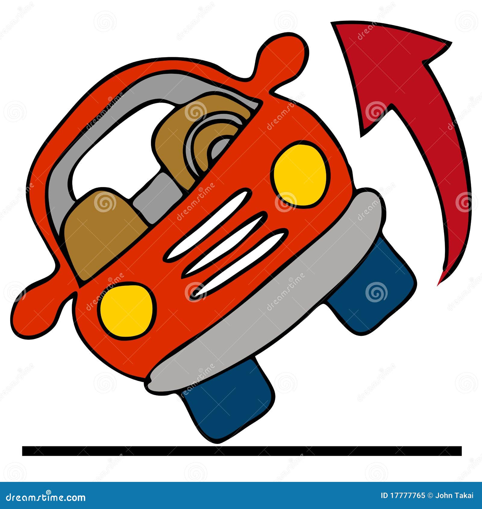 Automobile Rolling Over stock vector. Illustration of rolling - 17777765