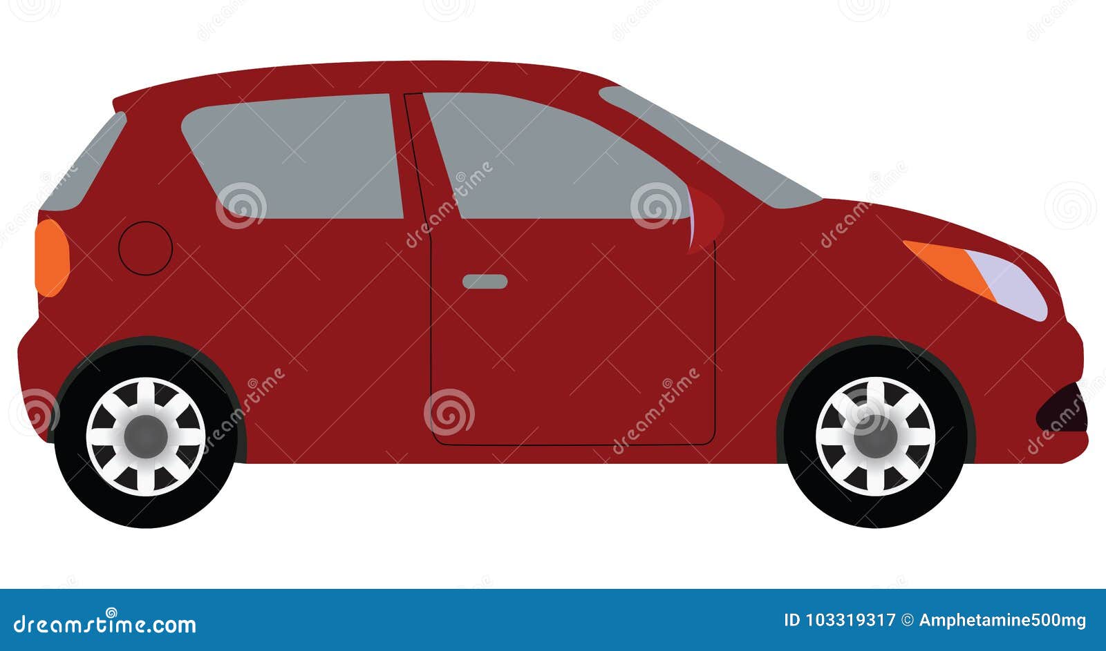 Automobile rossa illustrazione vettoriale. Illustrazione di isolato ...