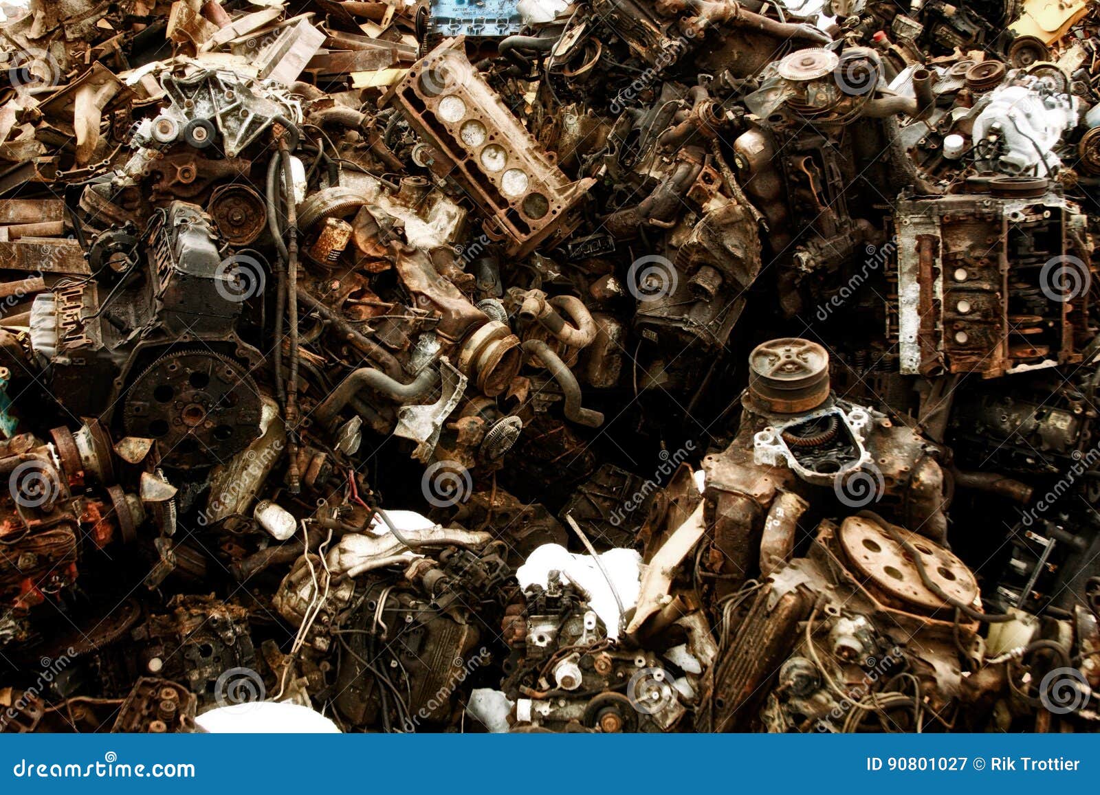 Scrap Metal stock image. Image of metal, automobile, pile - 90801027