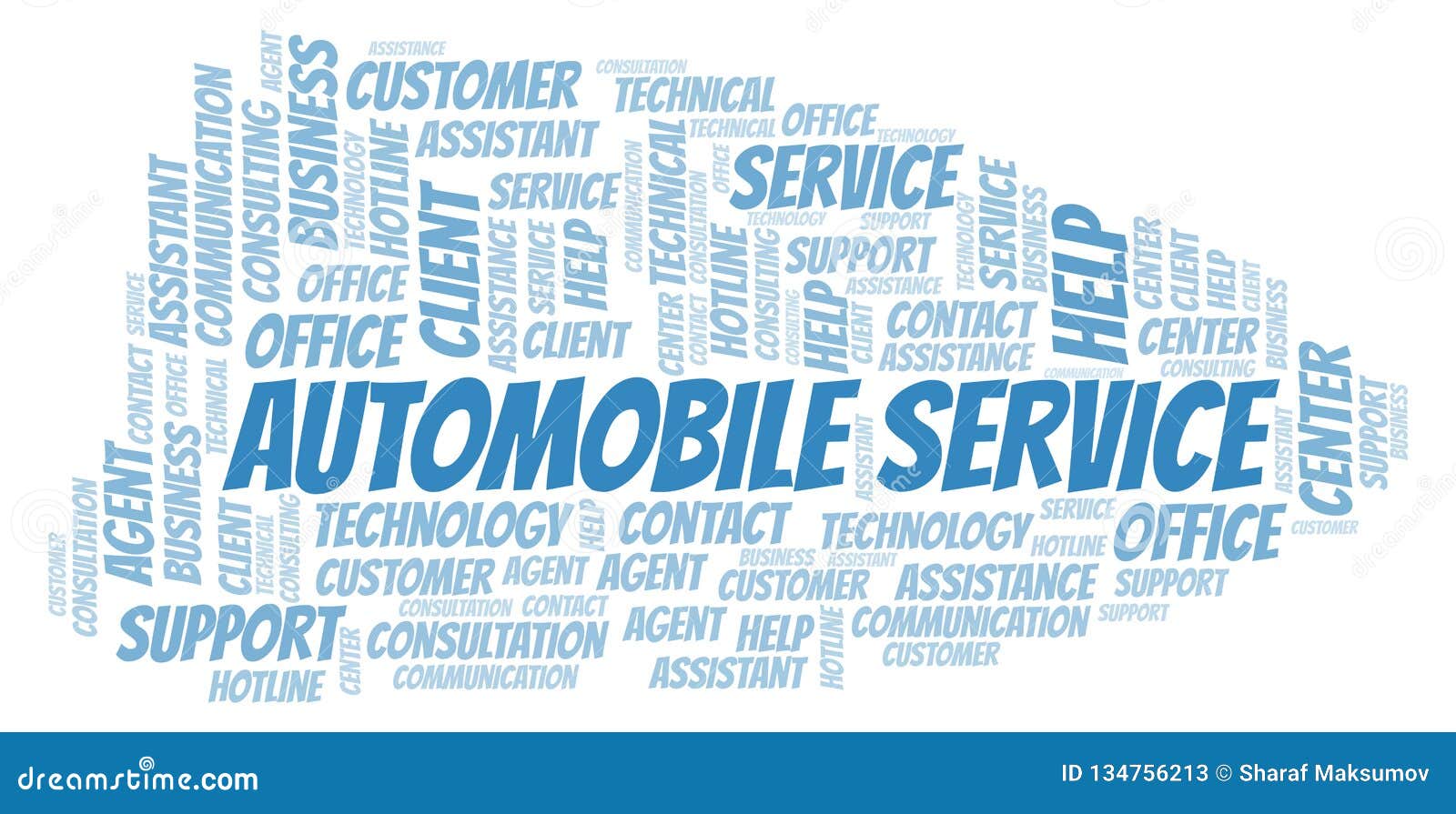 Automobile Service Word Cloud Stock Illustration - Illustration of ...