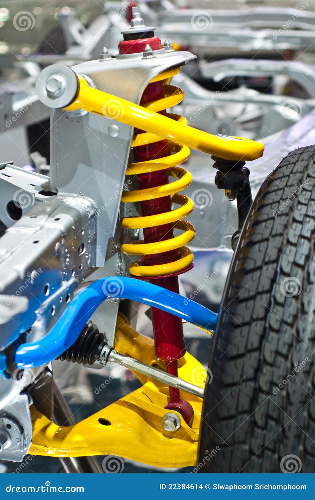 Automobile shock absorber stock photo. Image of tire - 22384614