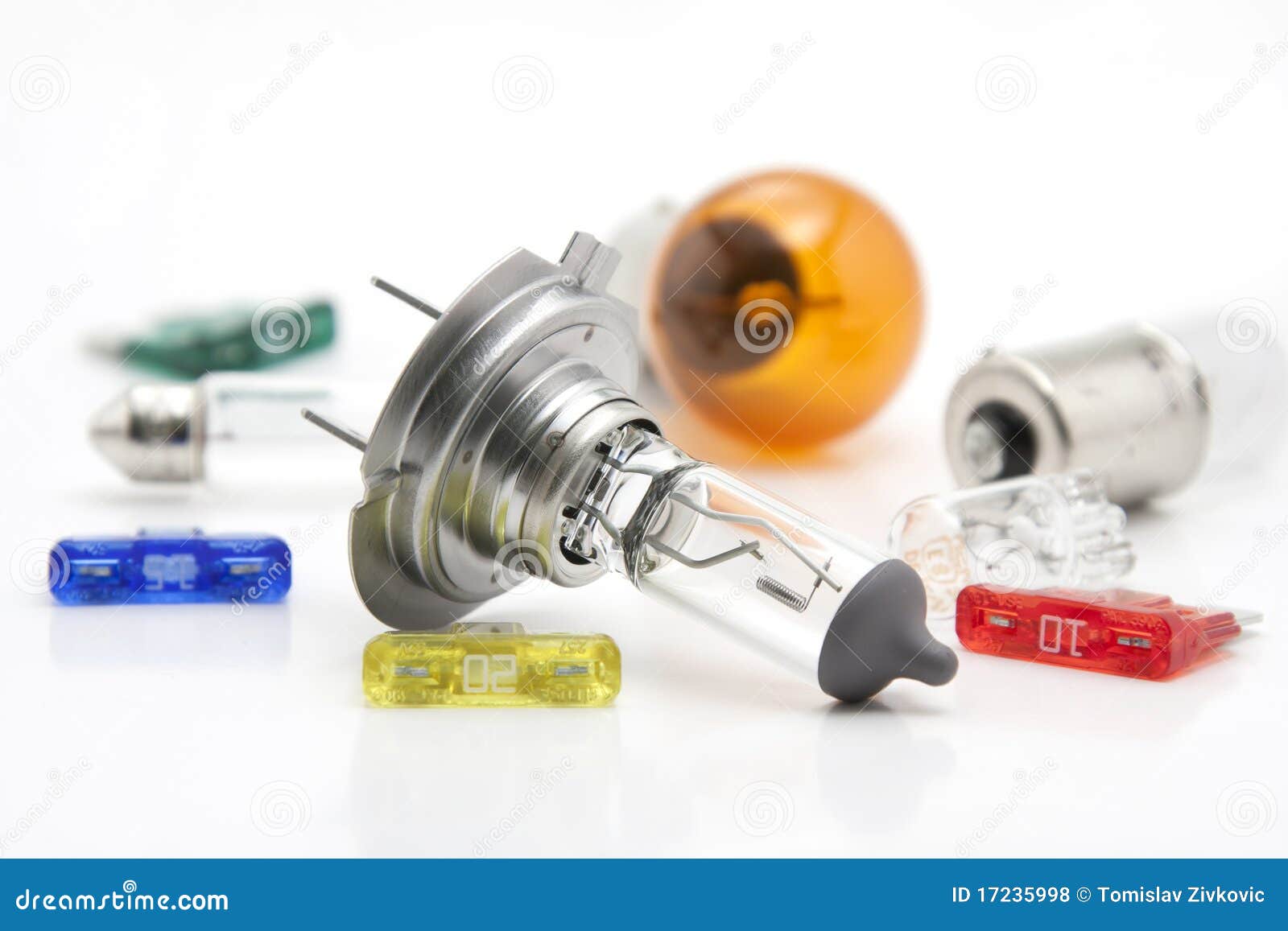 Automobile Spare Light Bulbs Stock Photo - Image of electricity ...