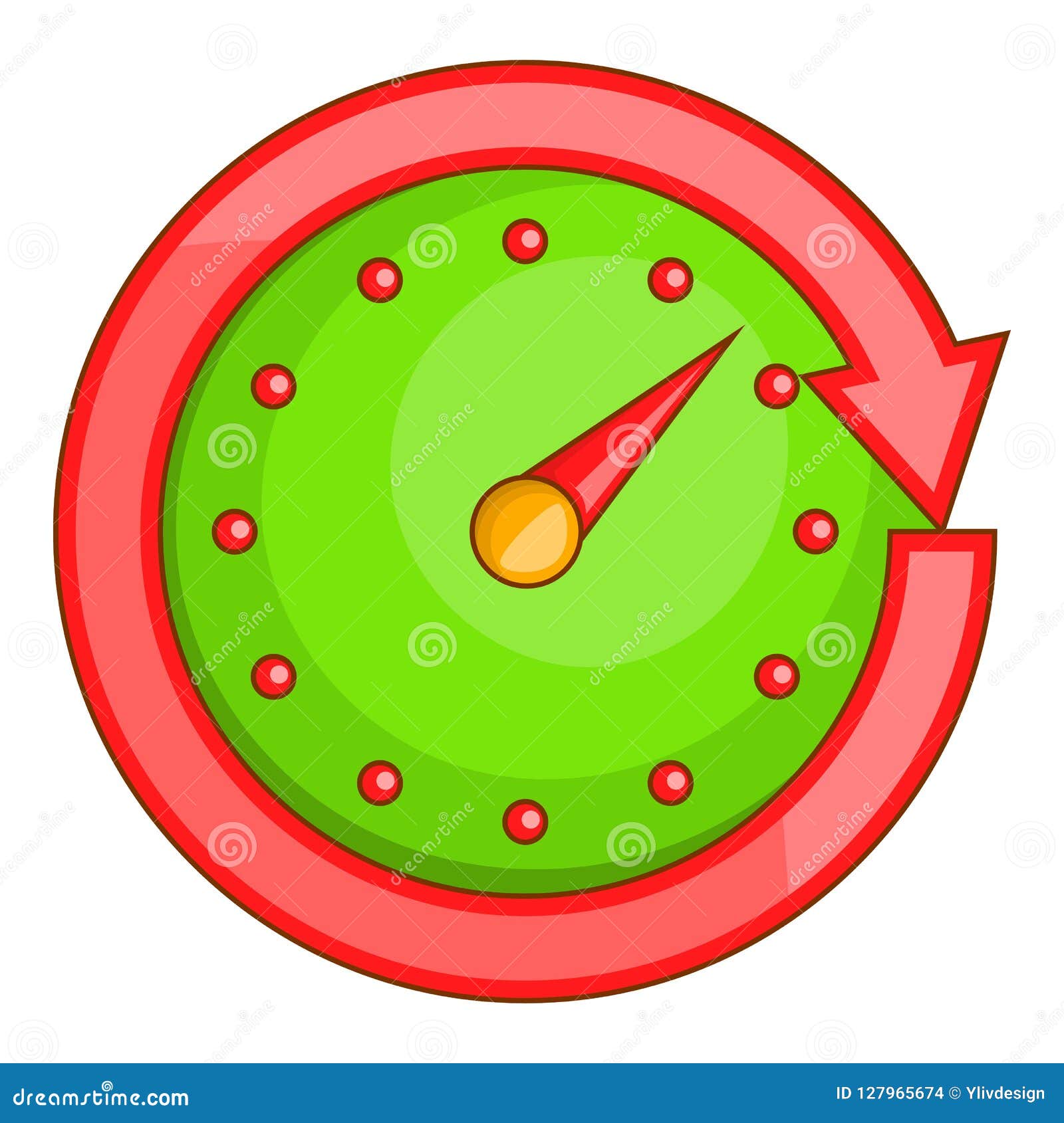 Automobile Speedometer Icon, Cartoon Style Stock Illustration ...