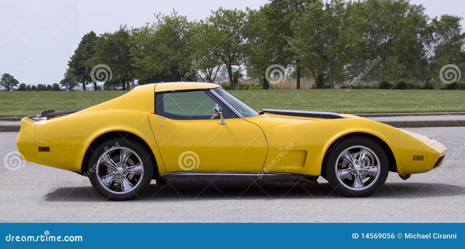 Automobile Sportiva Gialla Dell'annata Fotografia Stock - Immagine di ...