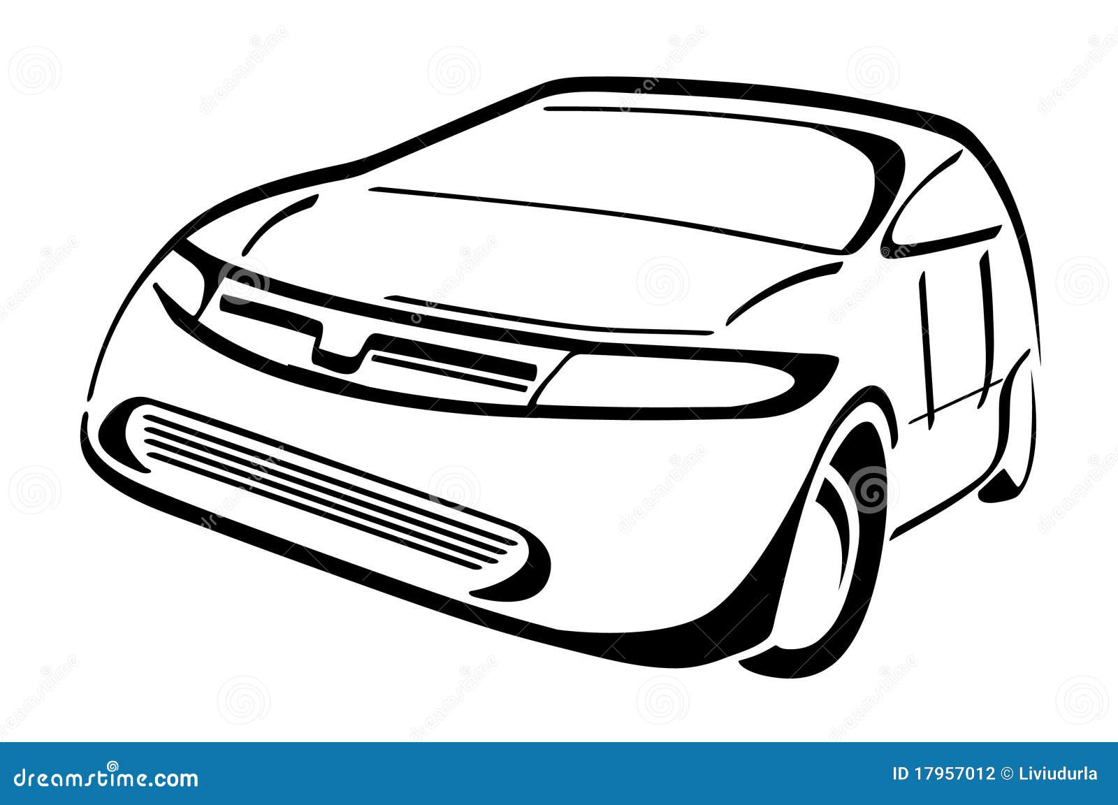 Automobile stilizzata illustrazione di stock. Illustrazione di arte ...