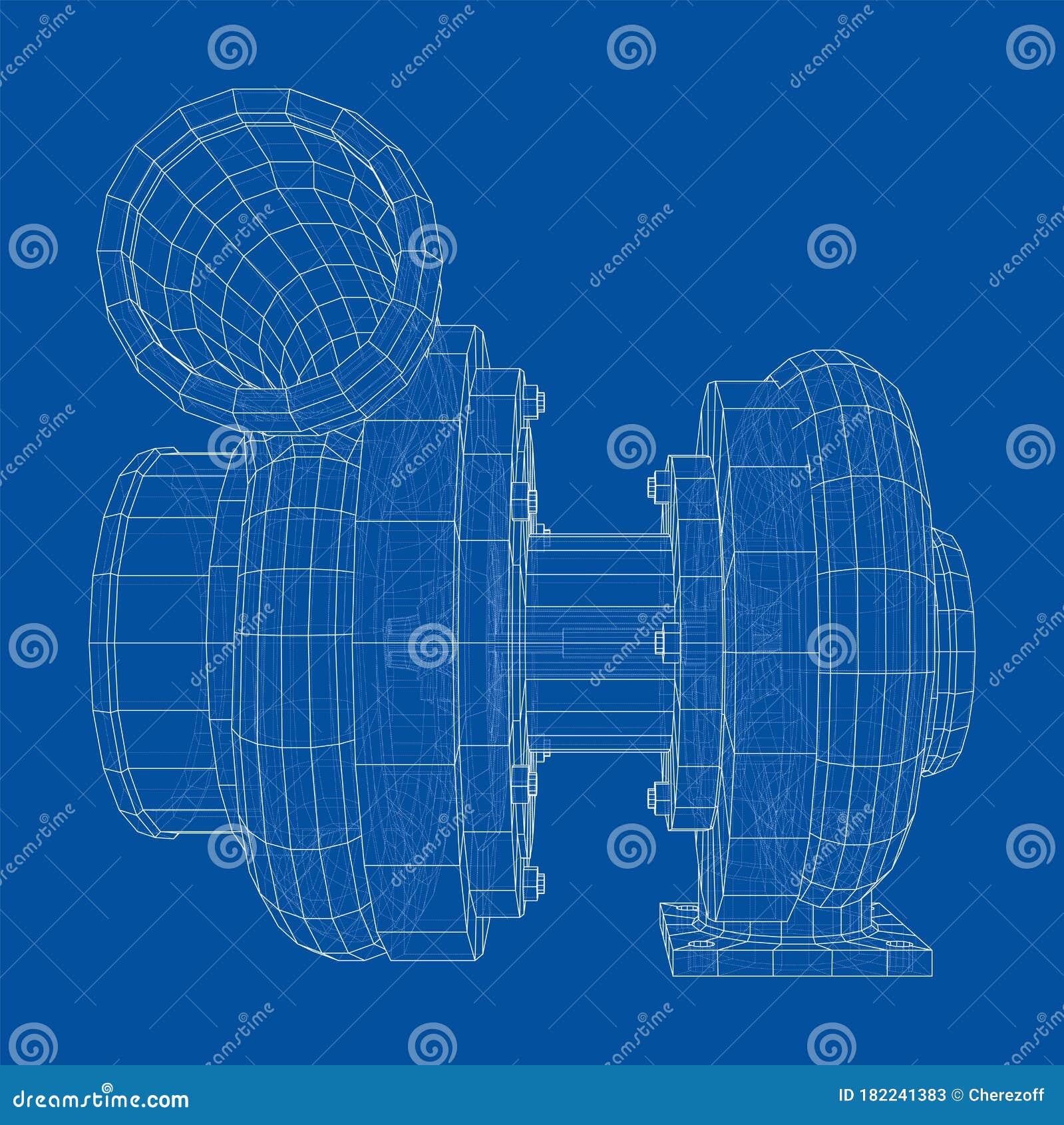 Automobile Turbocharger Concept Outline. Vector Stock Vector ...