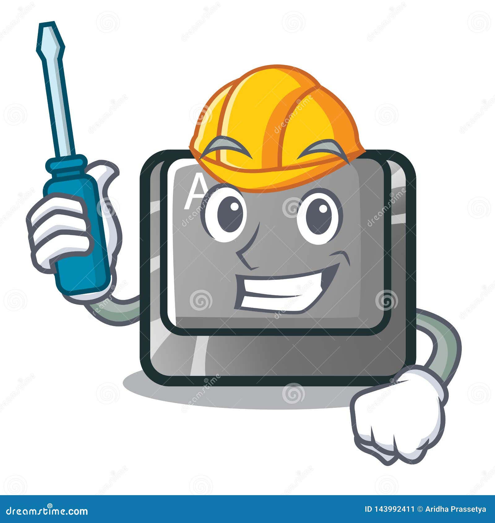 Automotive Cartoon Alt Button on the Table Stock Vector - Illustration ...