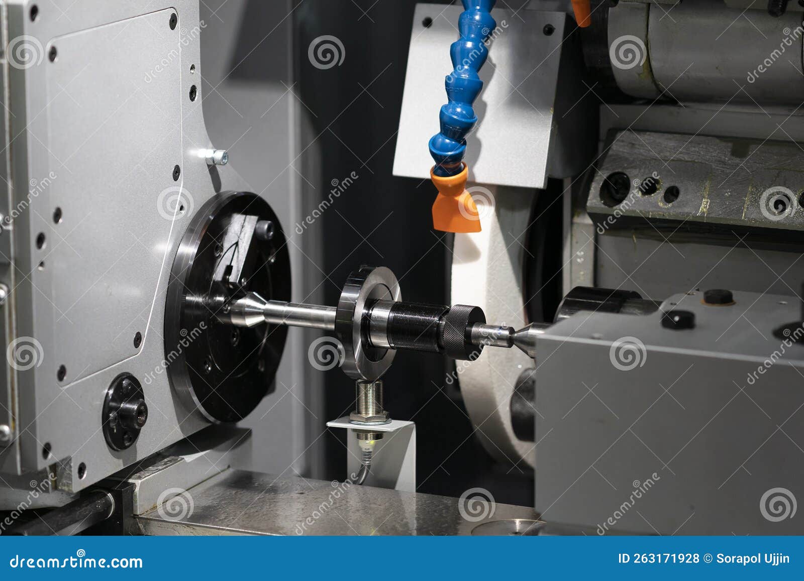 Automotive Cnc Lathe and Cnc Grinding Part Stock Photo - Image of check ...