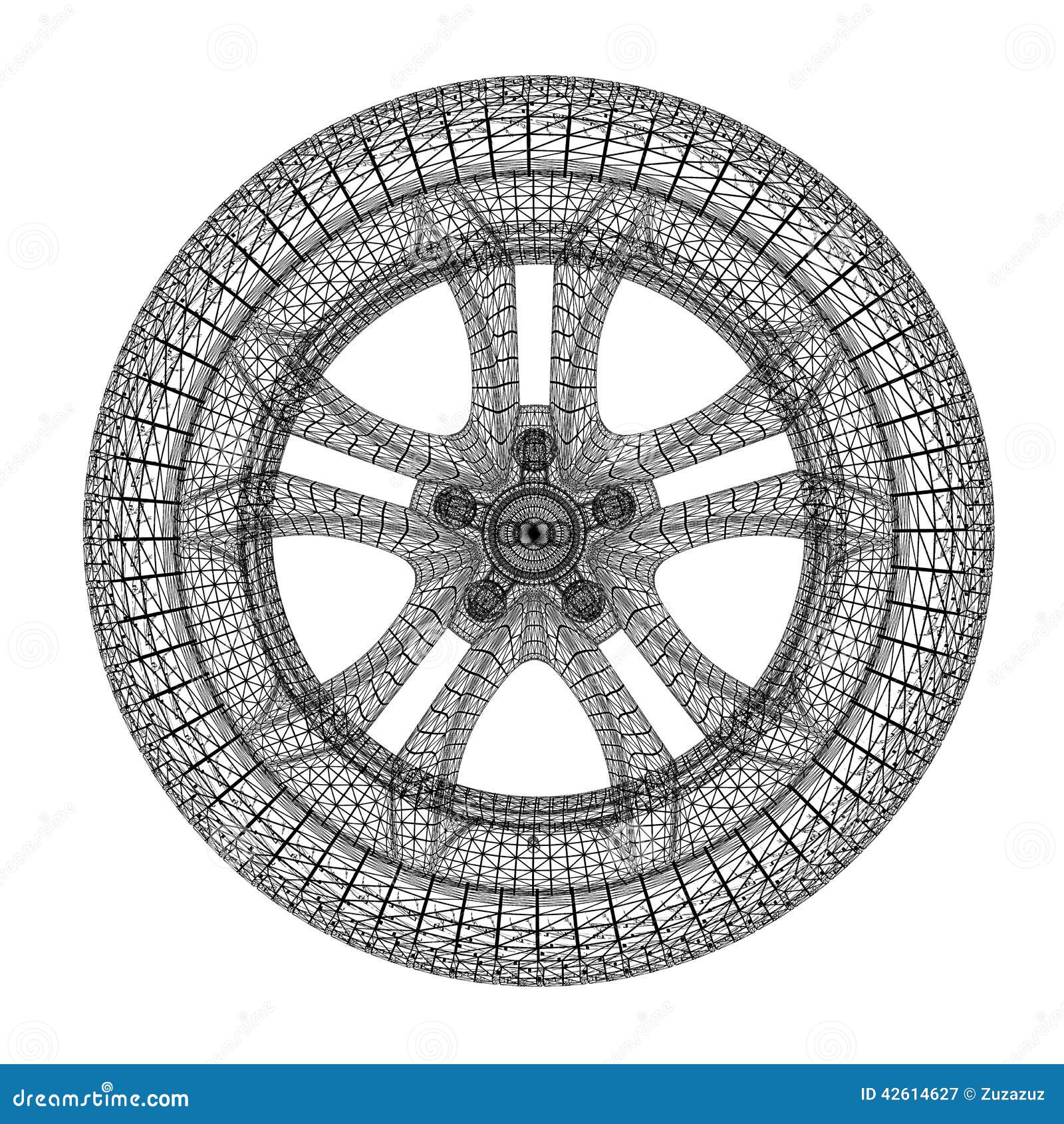 Automotive Concept of Wheel Stock Illustration - Illustration of rubber ...