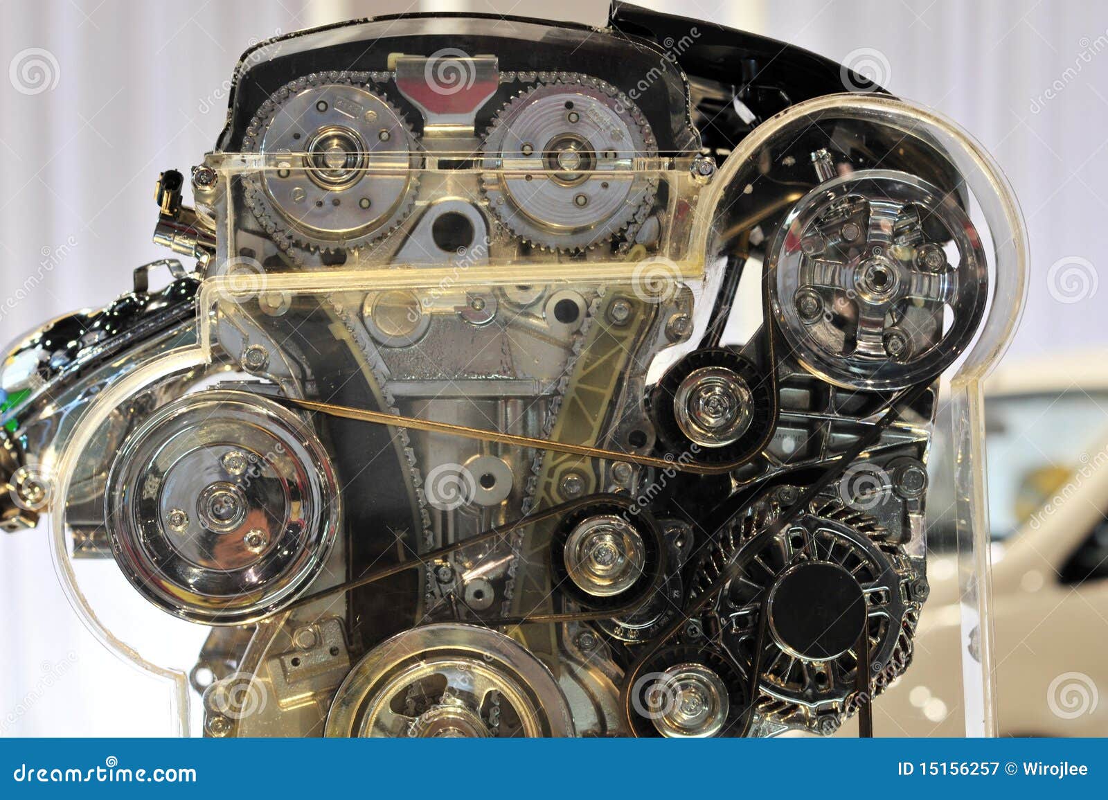 Automotive engine stock image. Image of shaft, pulley - 15156257