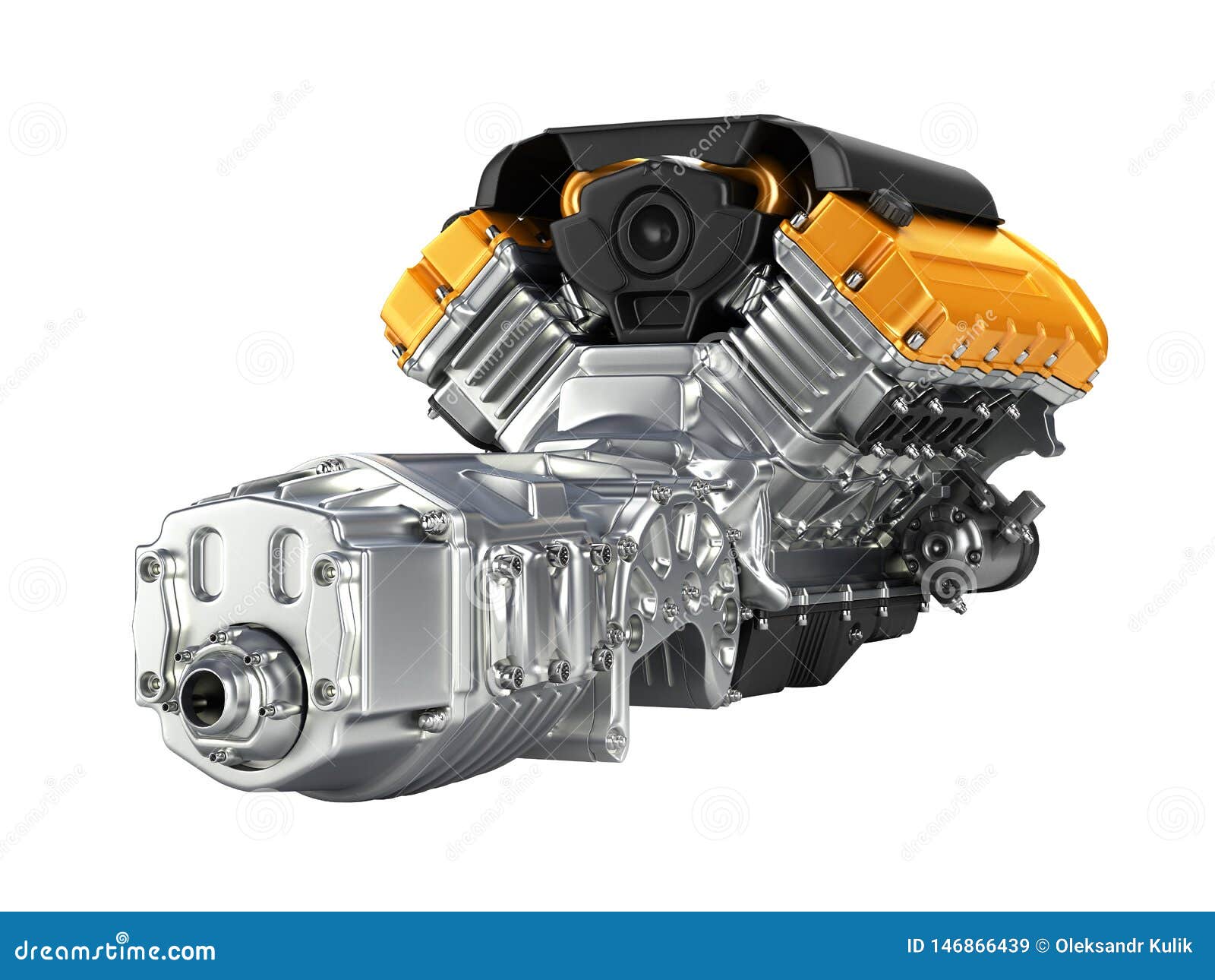 Automotive Engine Gearbox Assembly Without Shadow On White Background ...
