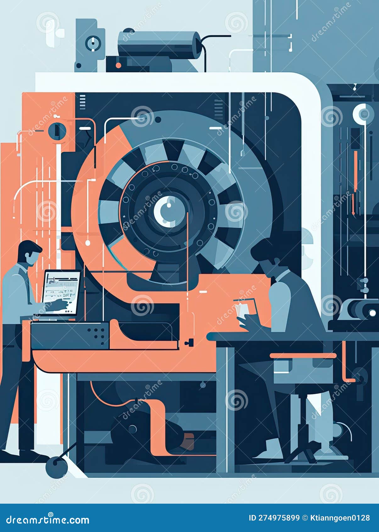 Automotive Engineer Testing a New Engine on a Dynamometer, Measuring ...