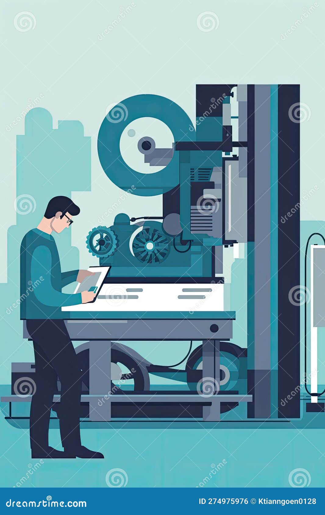 Automotive Engineer Testing a New Engine on a Dynamometer, Measuring ...