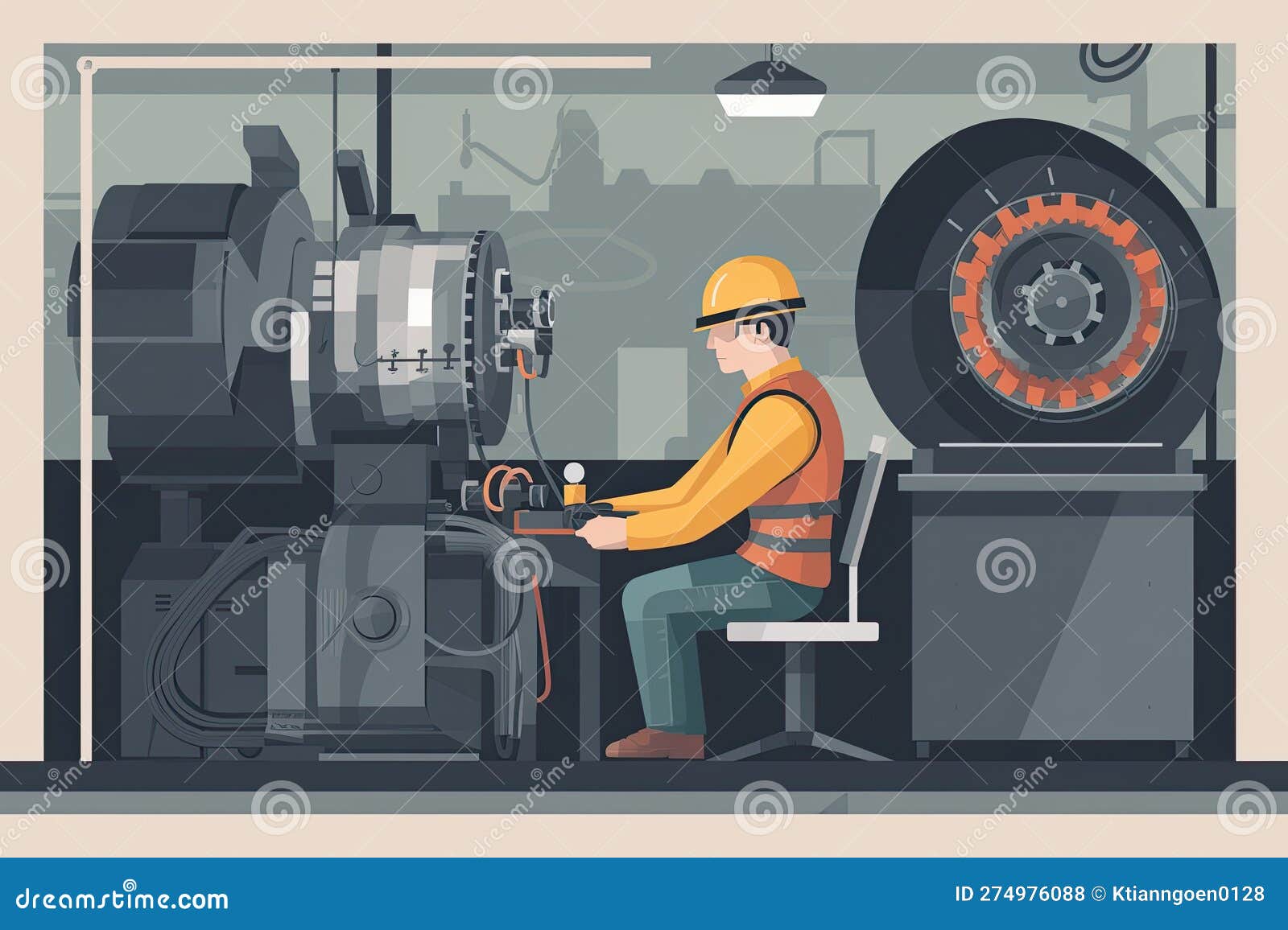 Automotive Engineer Testing a New Engine on a Dynamometer, Measuring ...