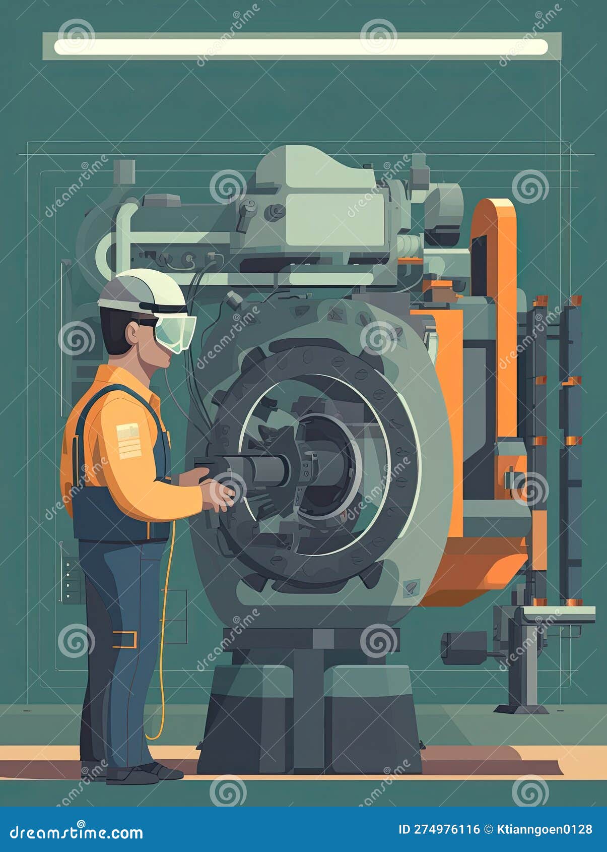 Automotive Engineer Testing a New Engine on a Dynamometer, Measuring ...
