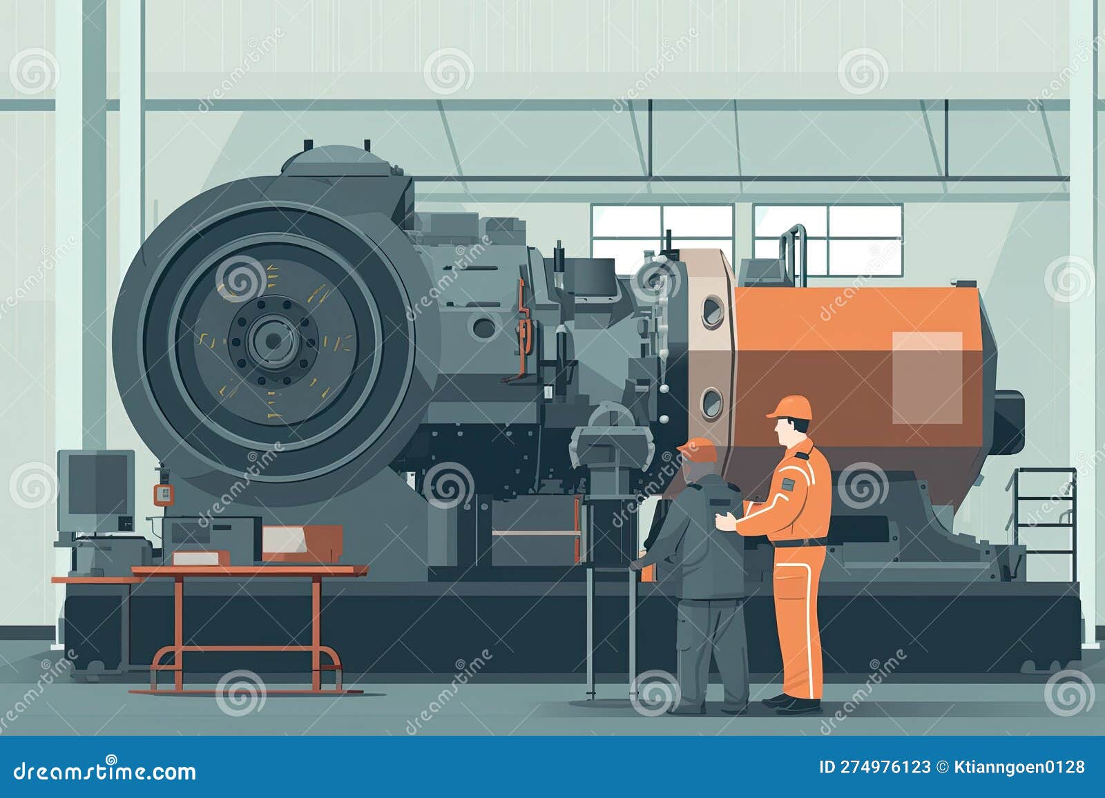 Automotive Engineer Testing a New Engine on a Dynamometer, Measuring ...