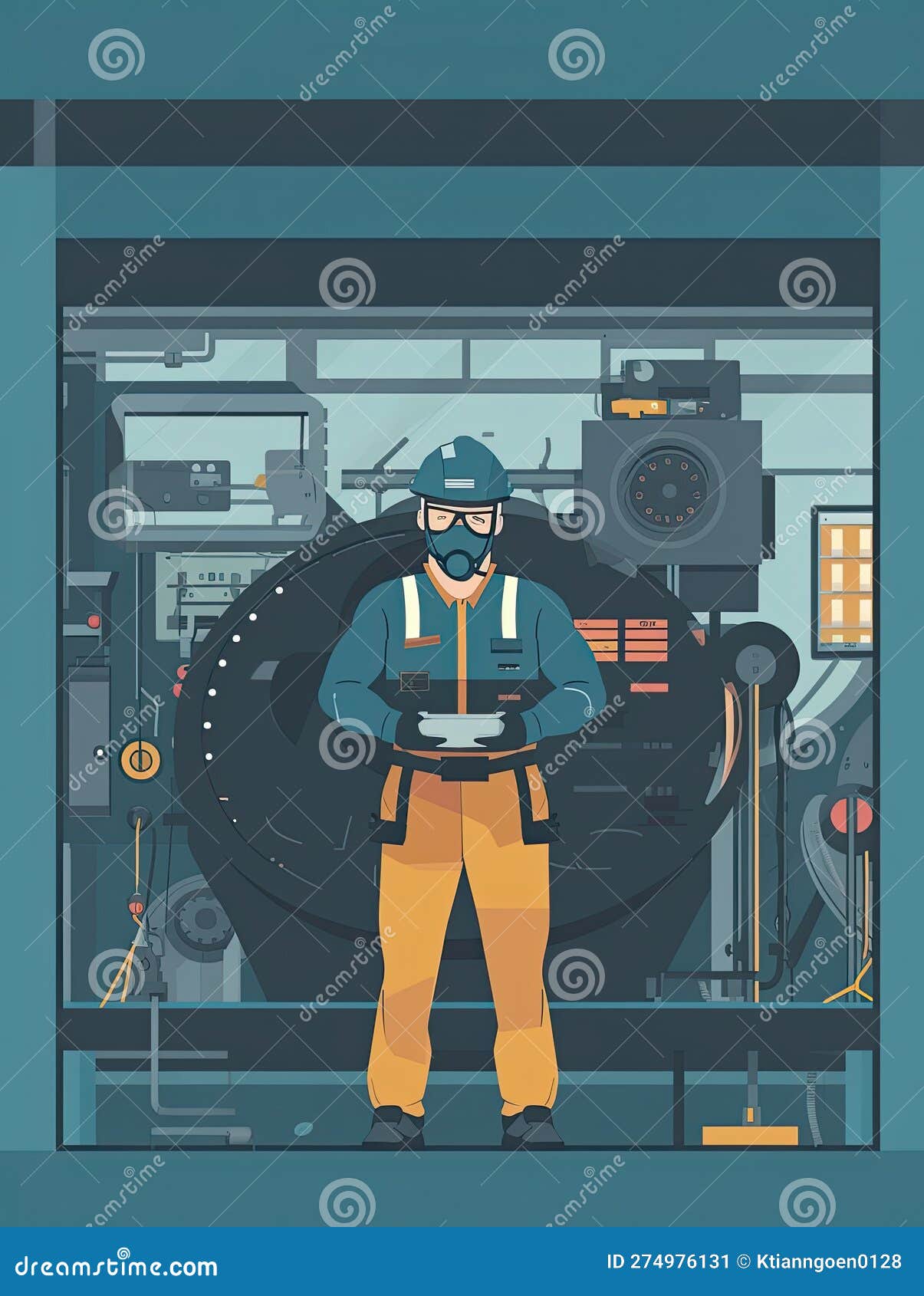 Automotive Engineer Testing a New Engine on a Dynamometer, Measuring ...