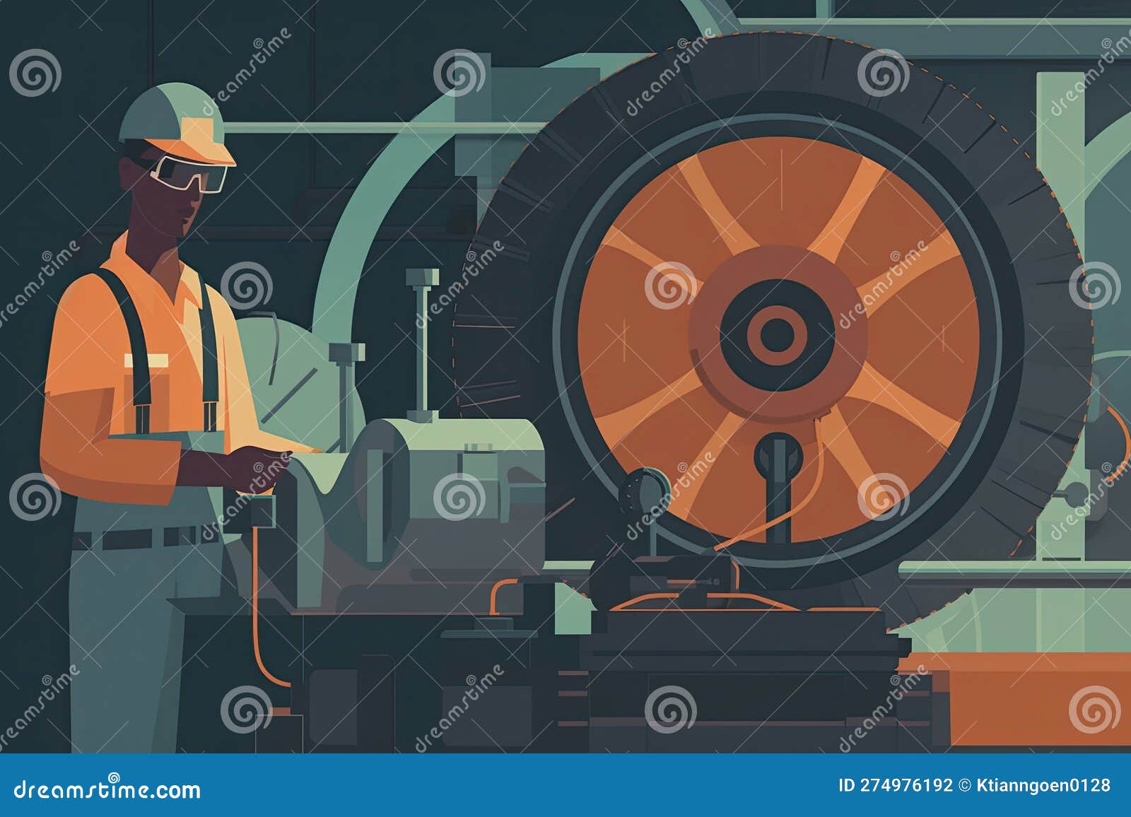 Automotive Engineer Testing a New Engine on a Dynamometer, Measuring ...