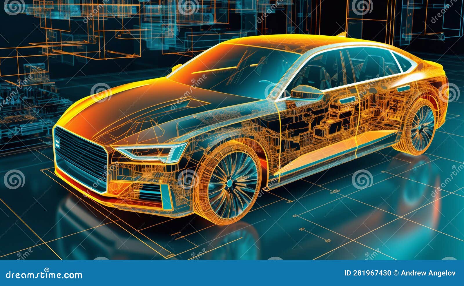 Automotive Engineer Uses Digital Tablet with Augmented Reality for Car ...