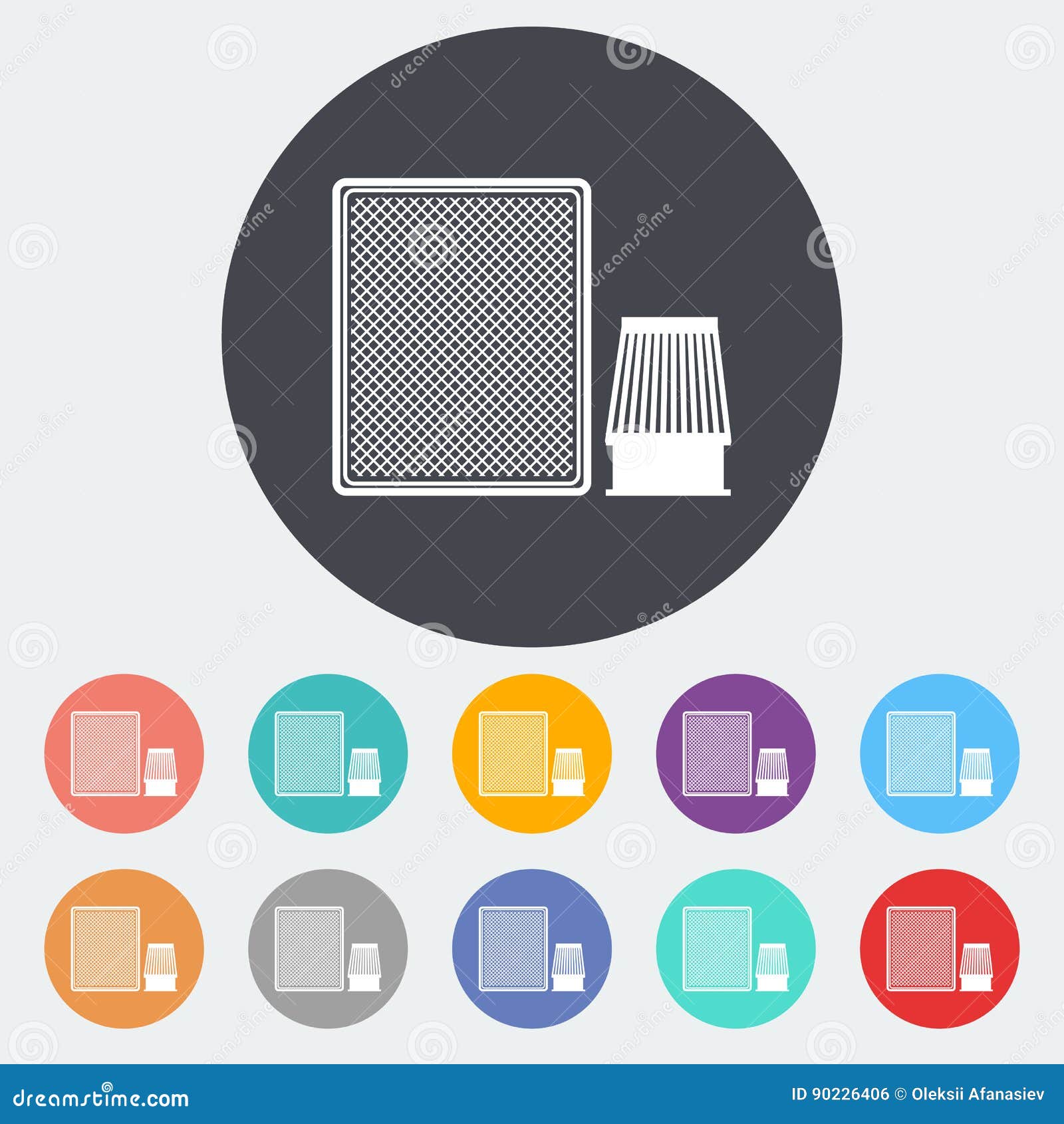 Automotive filter icon. stock vector. Illustration of icon - 90226406