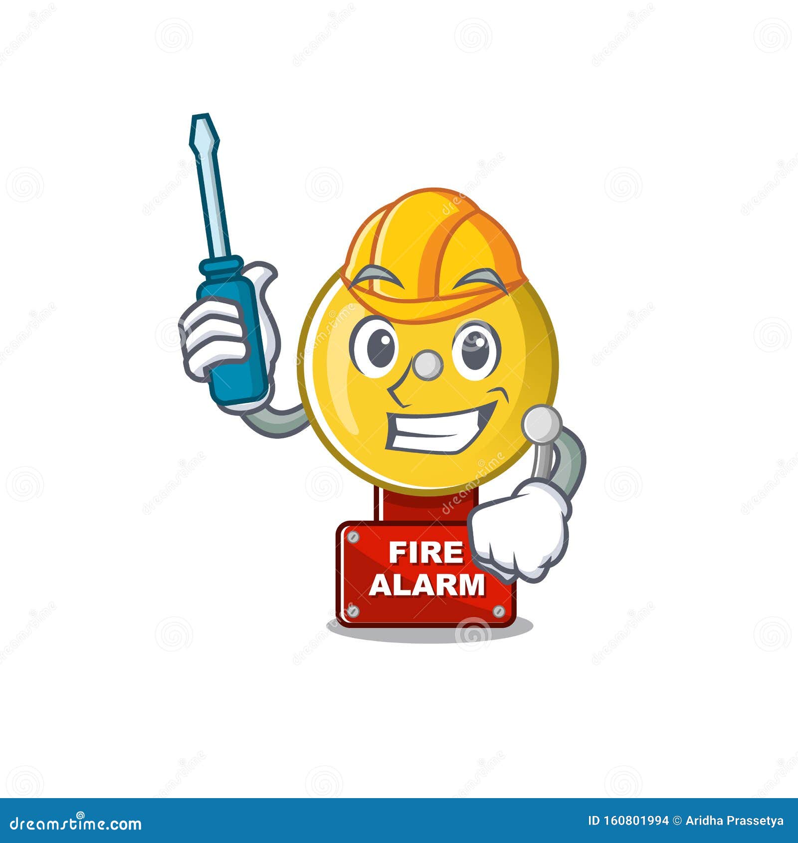 Automotive Fire Alarm in the a Cartoon Stock Vector - Illustration of ...