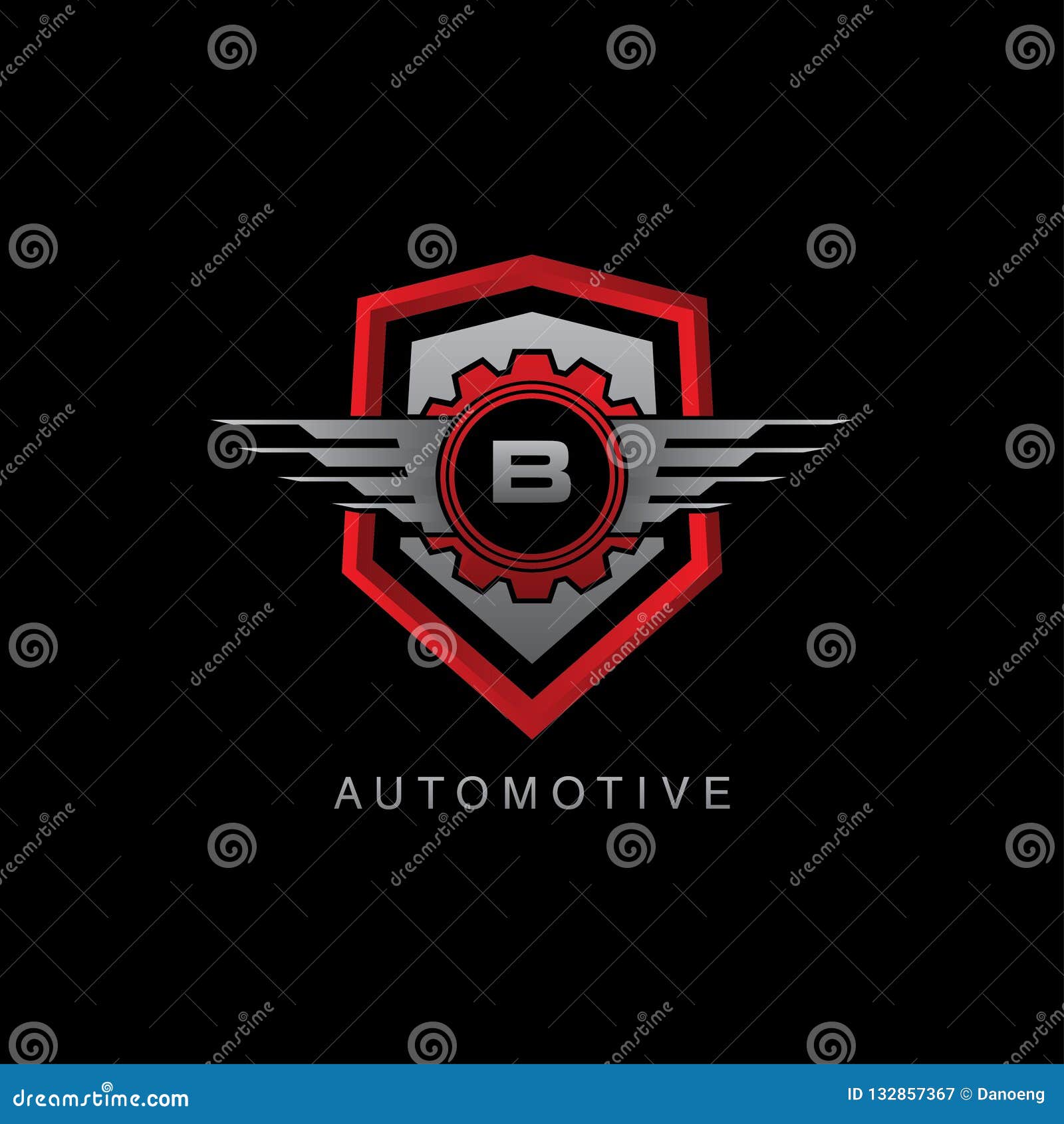 Automotive Gear Wing B Letter Logo Stock Illustration - Illustration of ...
