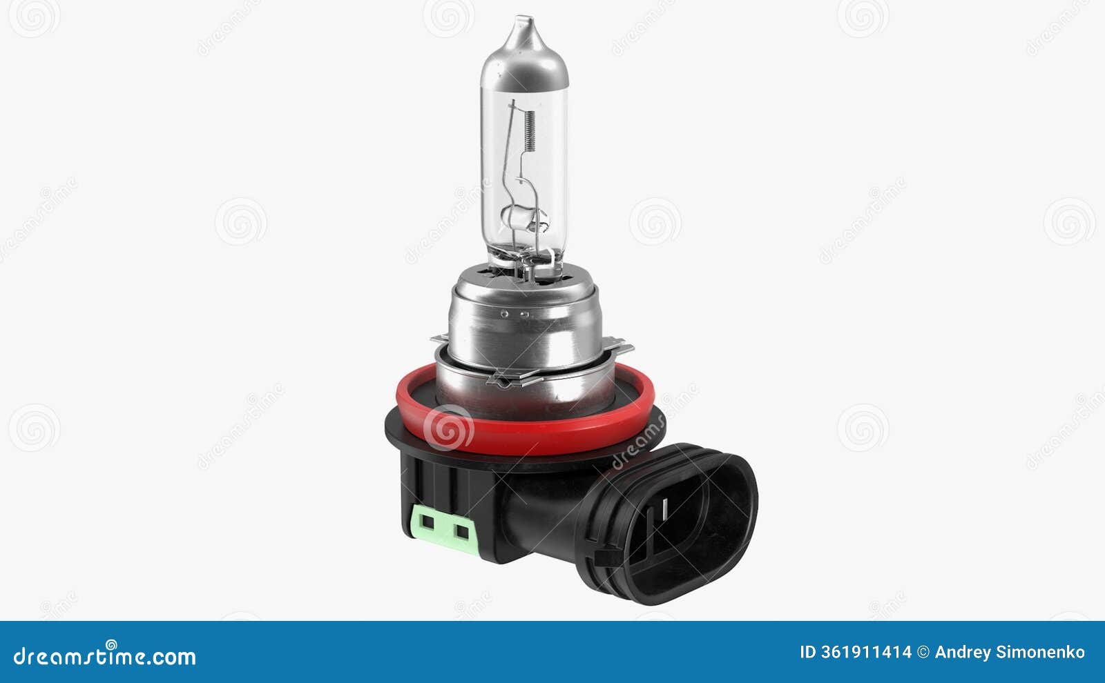 Automotive Halogen Headlight Bulb with Socket Base Stock Photo - Image ...