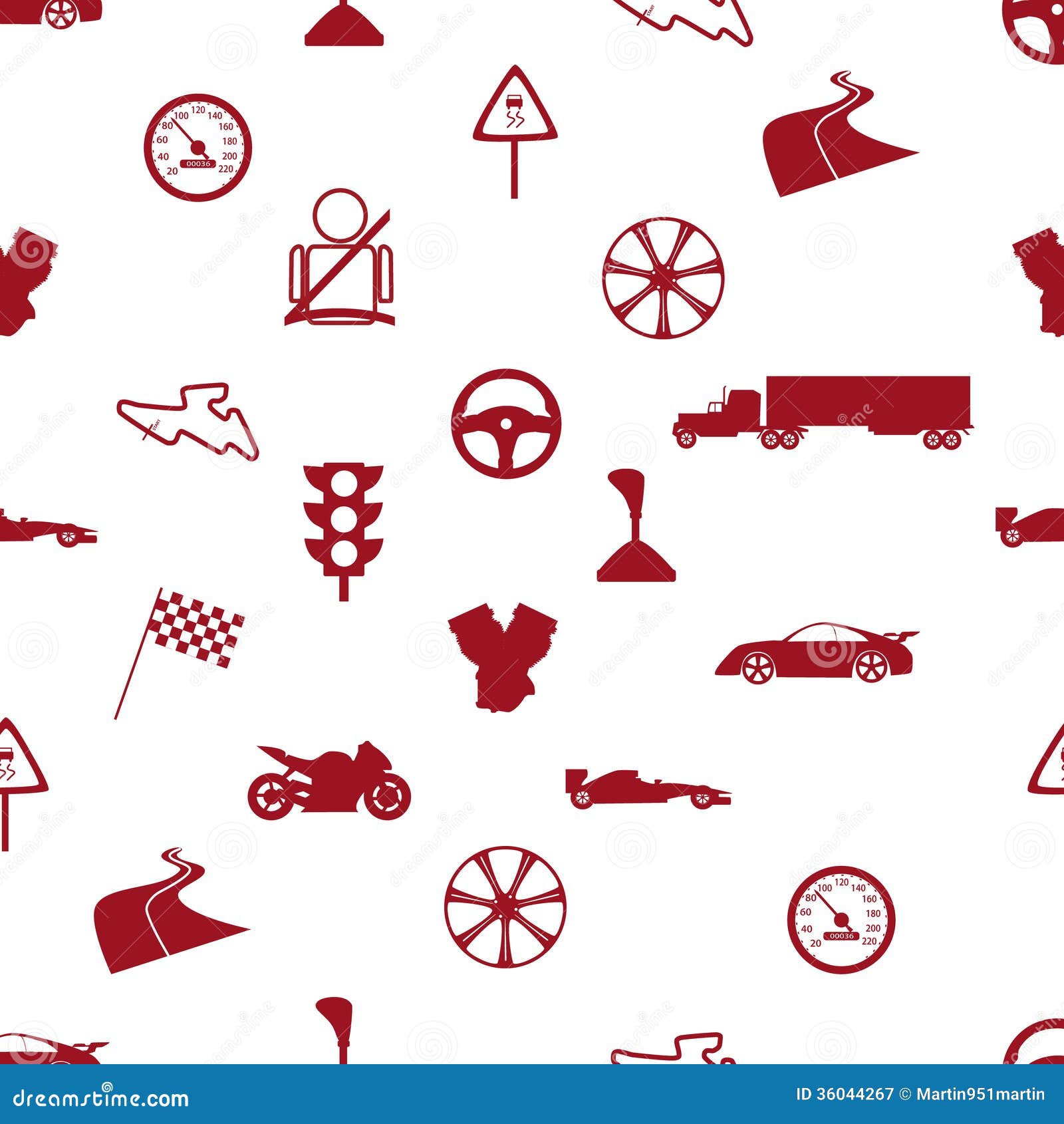Automotive Icon Pattern Eps10 Stock Illustration - Illustration of ...