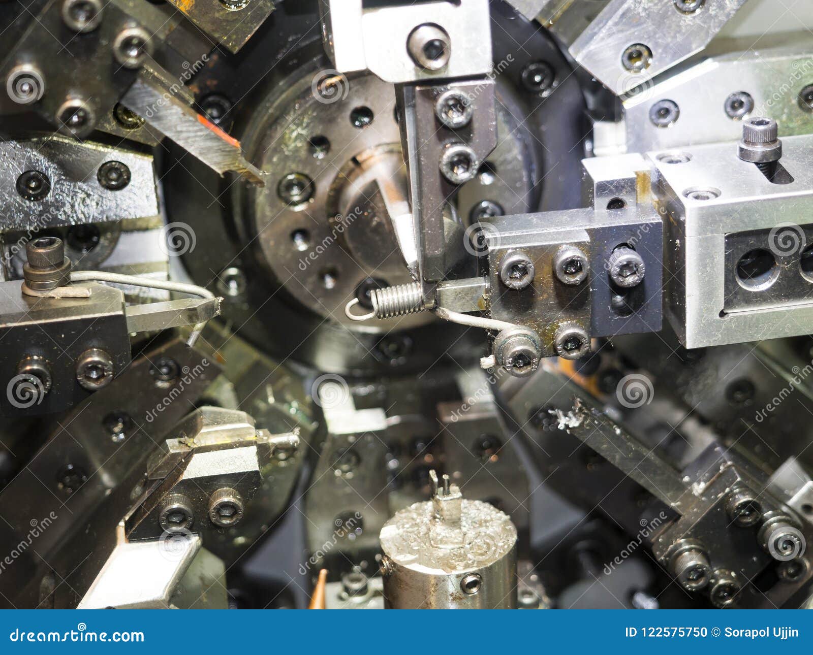 Automotive and Industrial Spring Making Machine Stock Photo - Image of ...