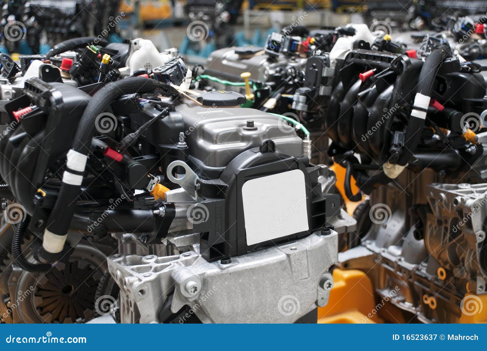 Automotive Industry - Engines Stock Image - Image of technical, line ...