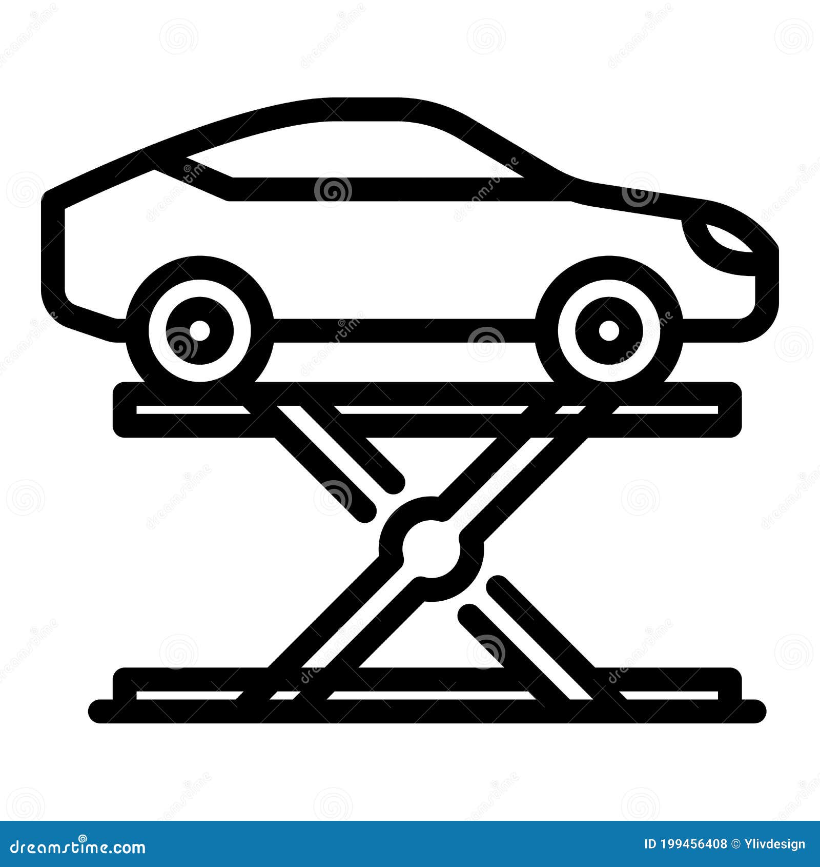 Automotive Lift Icon, Outline Style Stock Vector - Illustration of ...