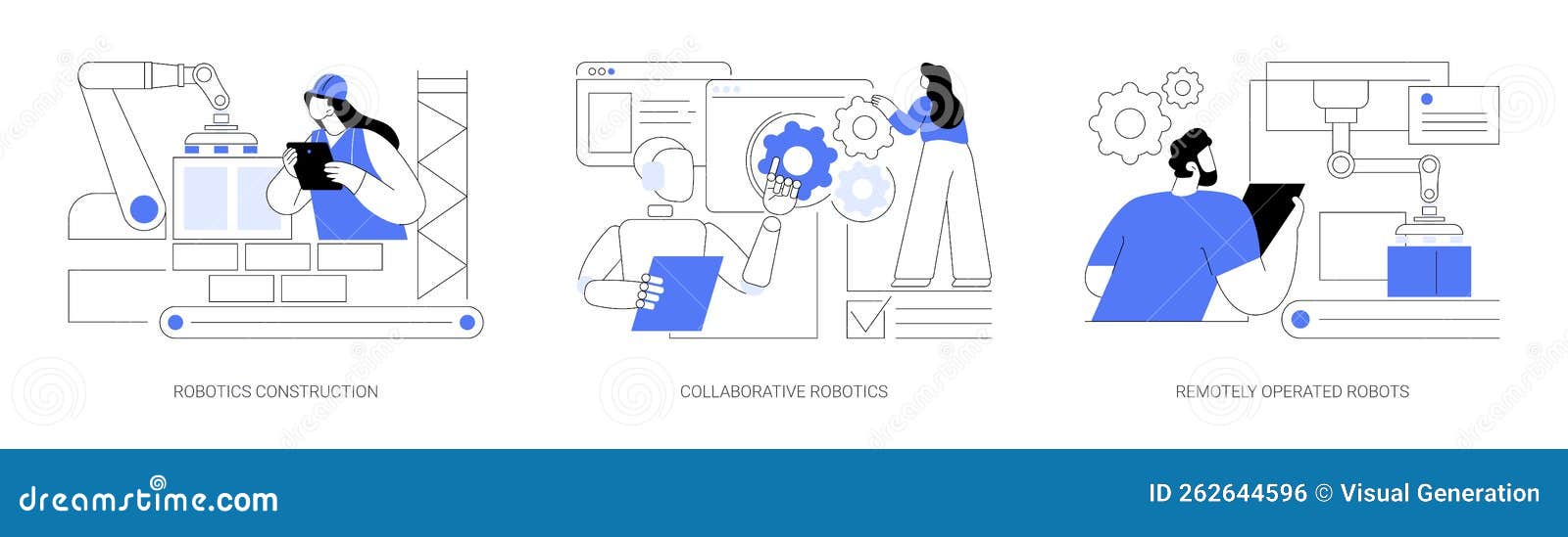 Automotive Machine Work Abstract Concept Vector Illustrations. Stock ...